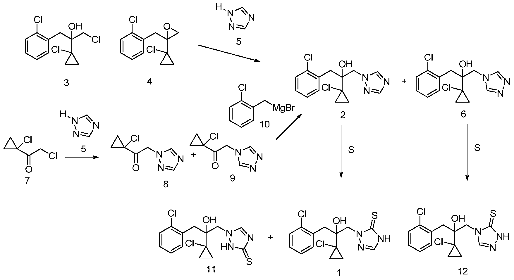WO2018010539A1 - Synthesis method and intermediate for prothioconazole ...