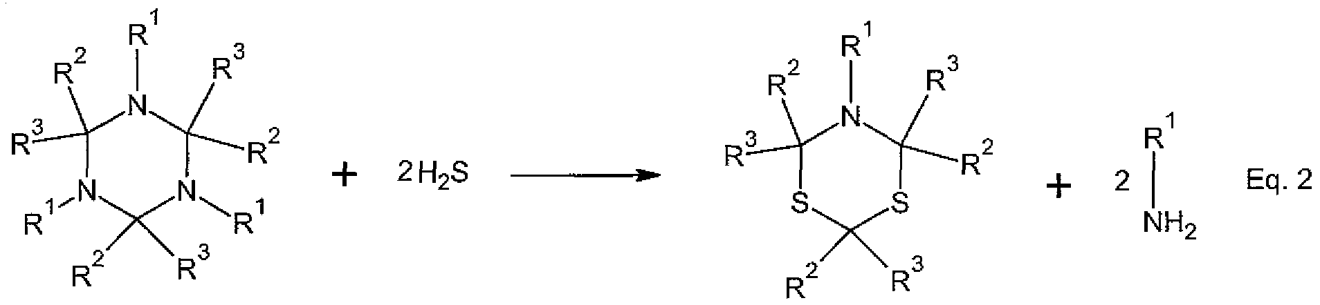 WO2008124404A1 - Process for preventing or remediating trithiazine ...