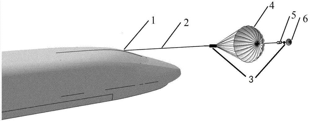CN103085837A - Brake parachute braking device for high-speed train ...
