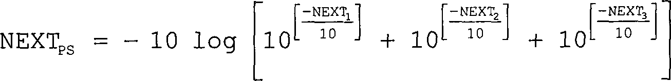 DE69737648T2 - Method for efficiently calculating power sum cross talk ...