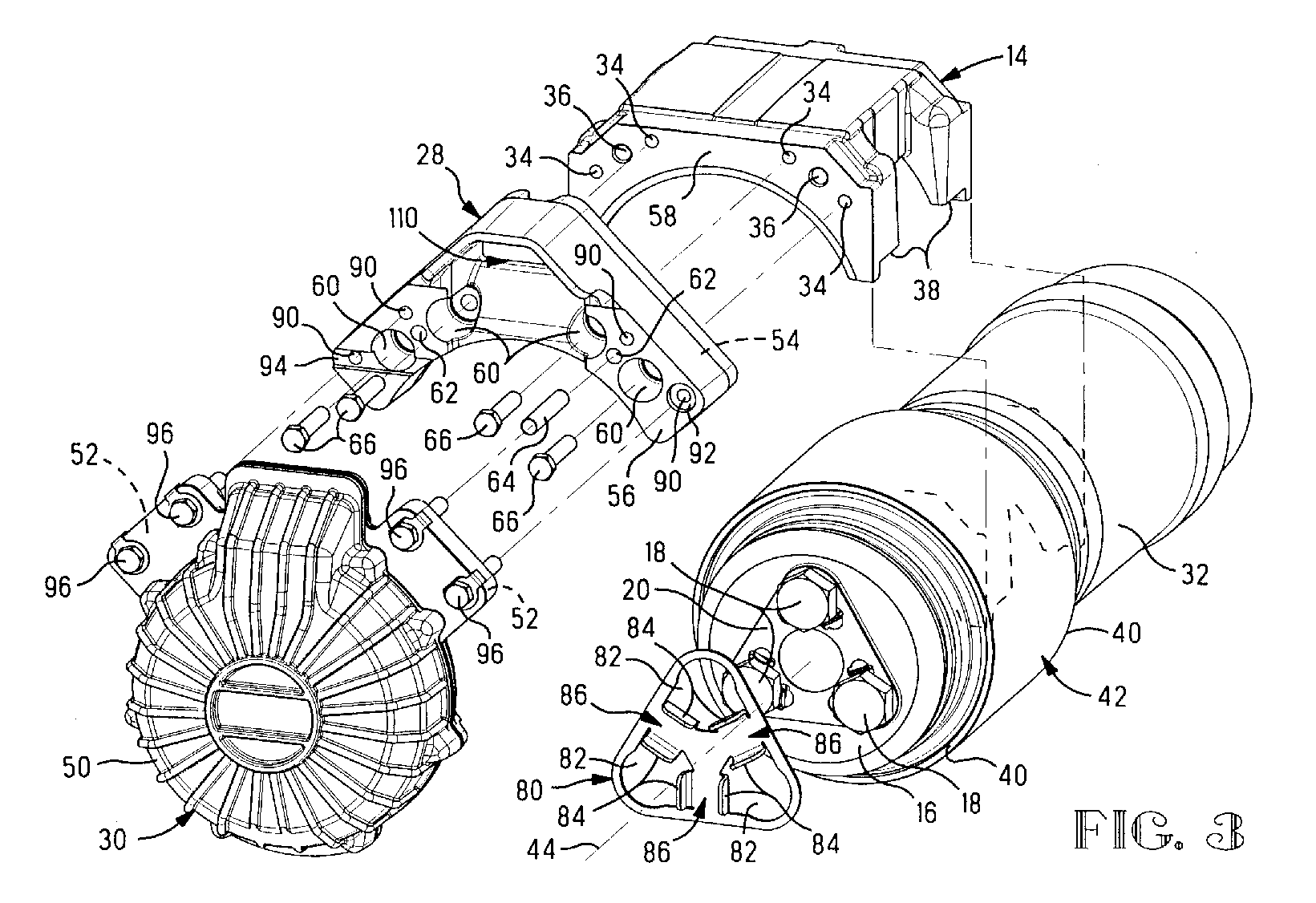 EP1033296A2 - Apparatus and method for mounting a generator to the axle ...
