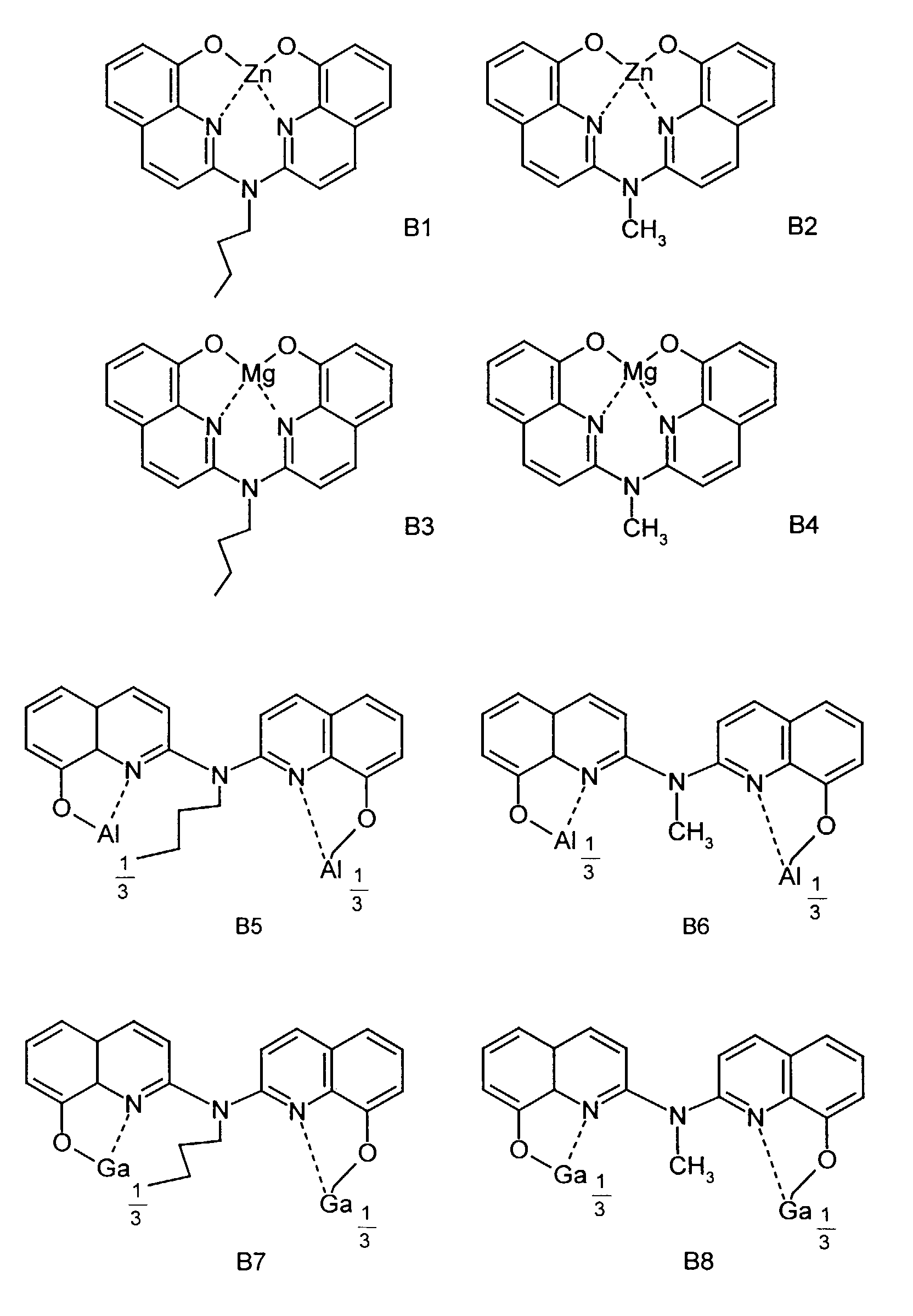 EP0964459A2 - Electroluminescent devices containing N-alkyl-2,2'-imino ...