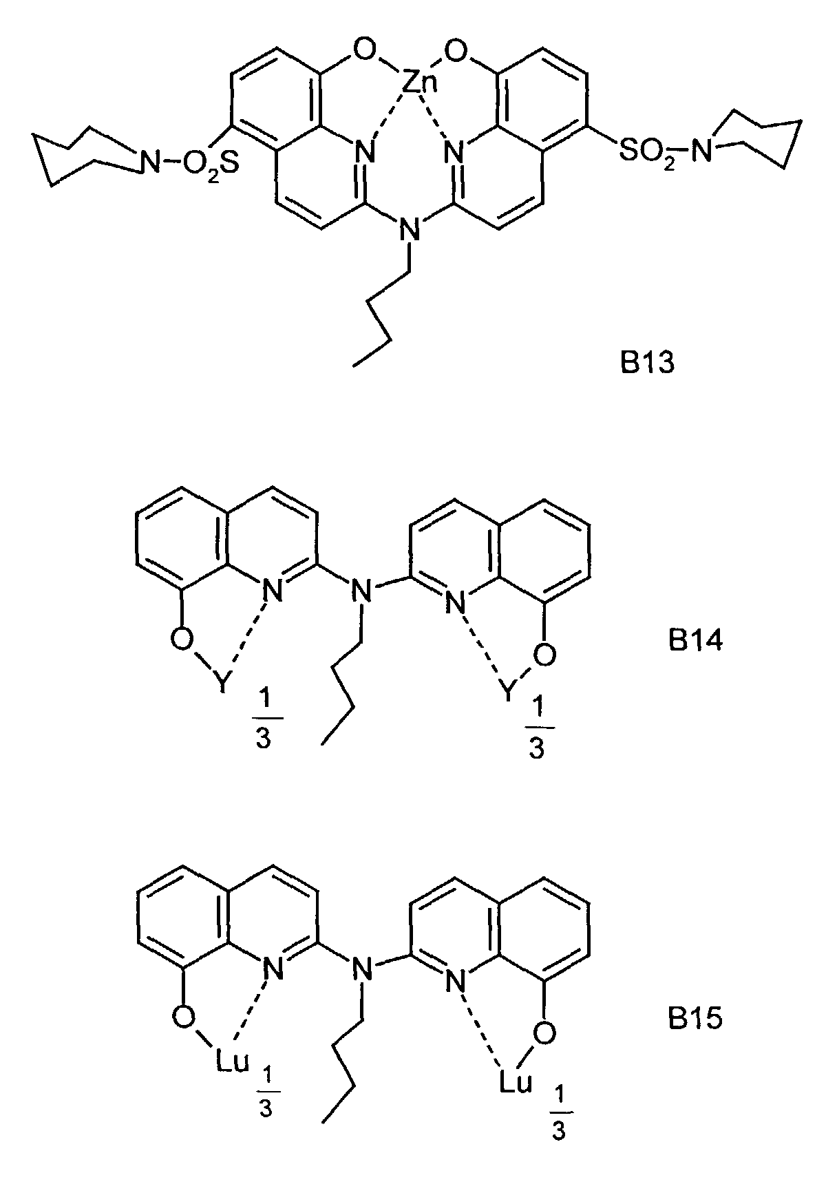 EP0964459A2 - Electroluminescent devices containing N-alkyl-2,2'-imino ...