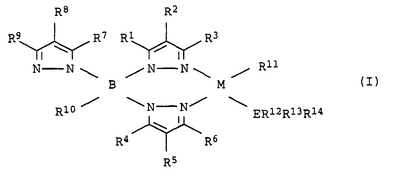 EP0876382B1 - Bis- and tris(pyrazolyl)borate metal complex catalysts ...