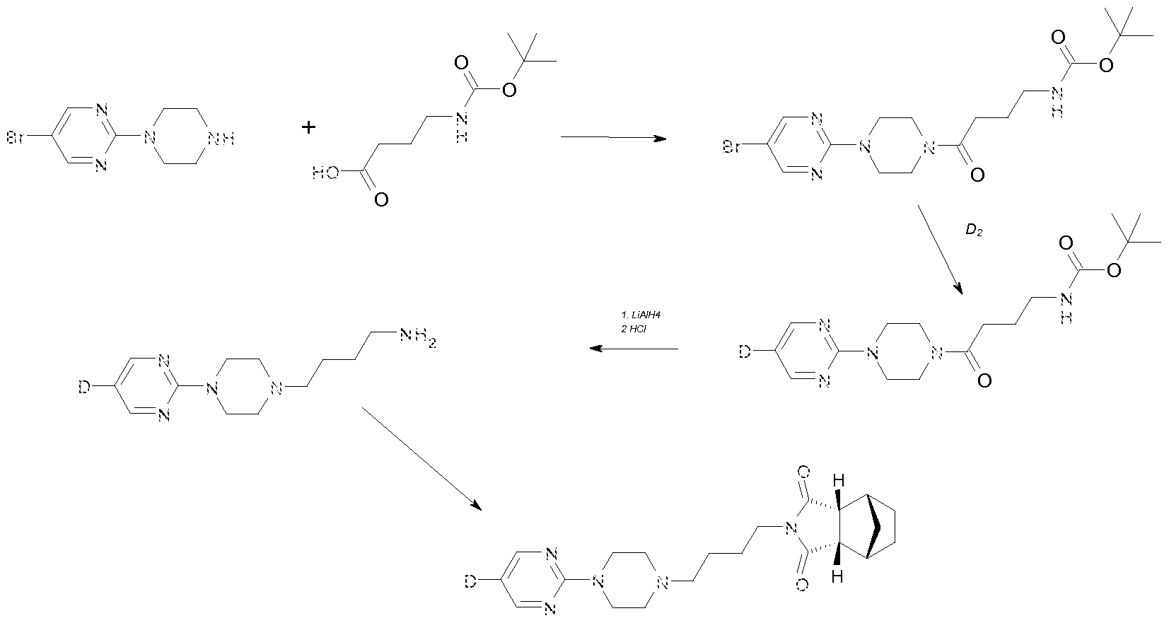 WO2012016569A1 - Deuterated tandospirone derivatives as 5-ht1a receptor ...