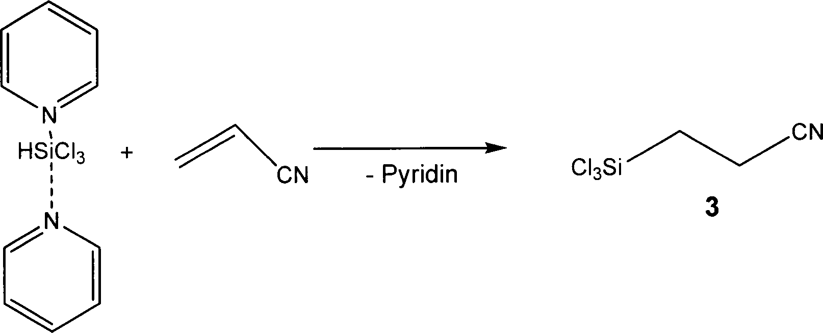 DE102008019858A1 - Preparing alkyltrichlorosilane compound comprises ...