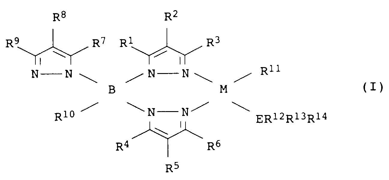 EP0876382B1 - Bis- and tris(pyrazolyl)borate metal complex catalysts ...