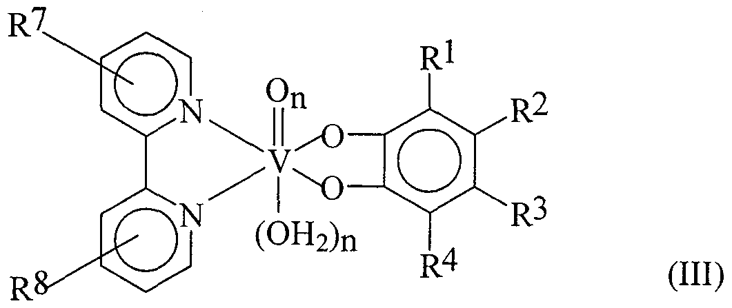 WO2000056302A2 - Vanadium (iv) complexes containing catacholate ligand ...