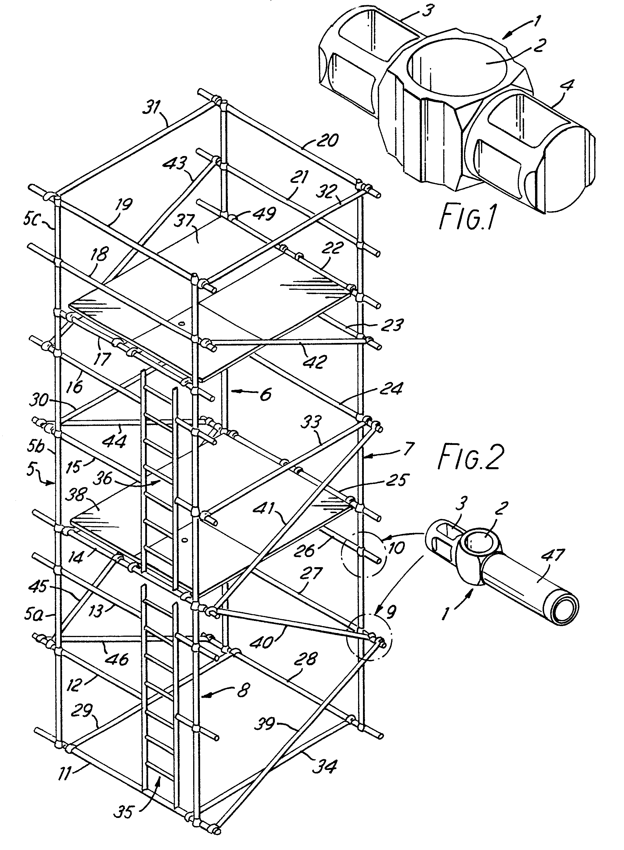 Scaffolding Patents Drawing Structure Sketch Coloring Page