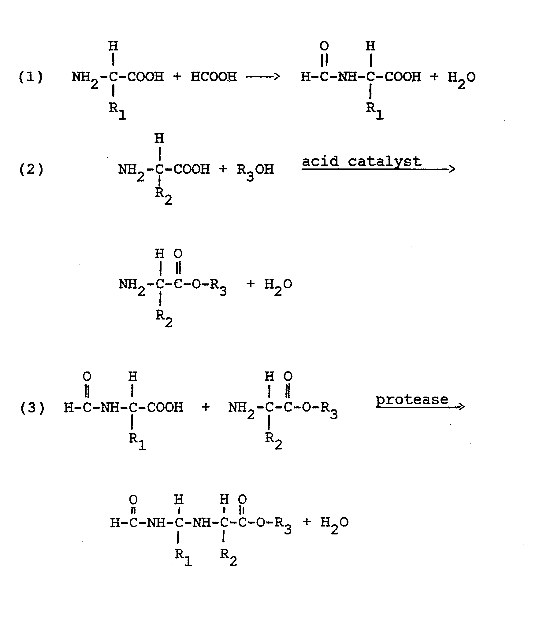 Brevetto EP0149594A2 - Enzymatic coupling of n-formyl amino acids and ...