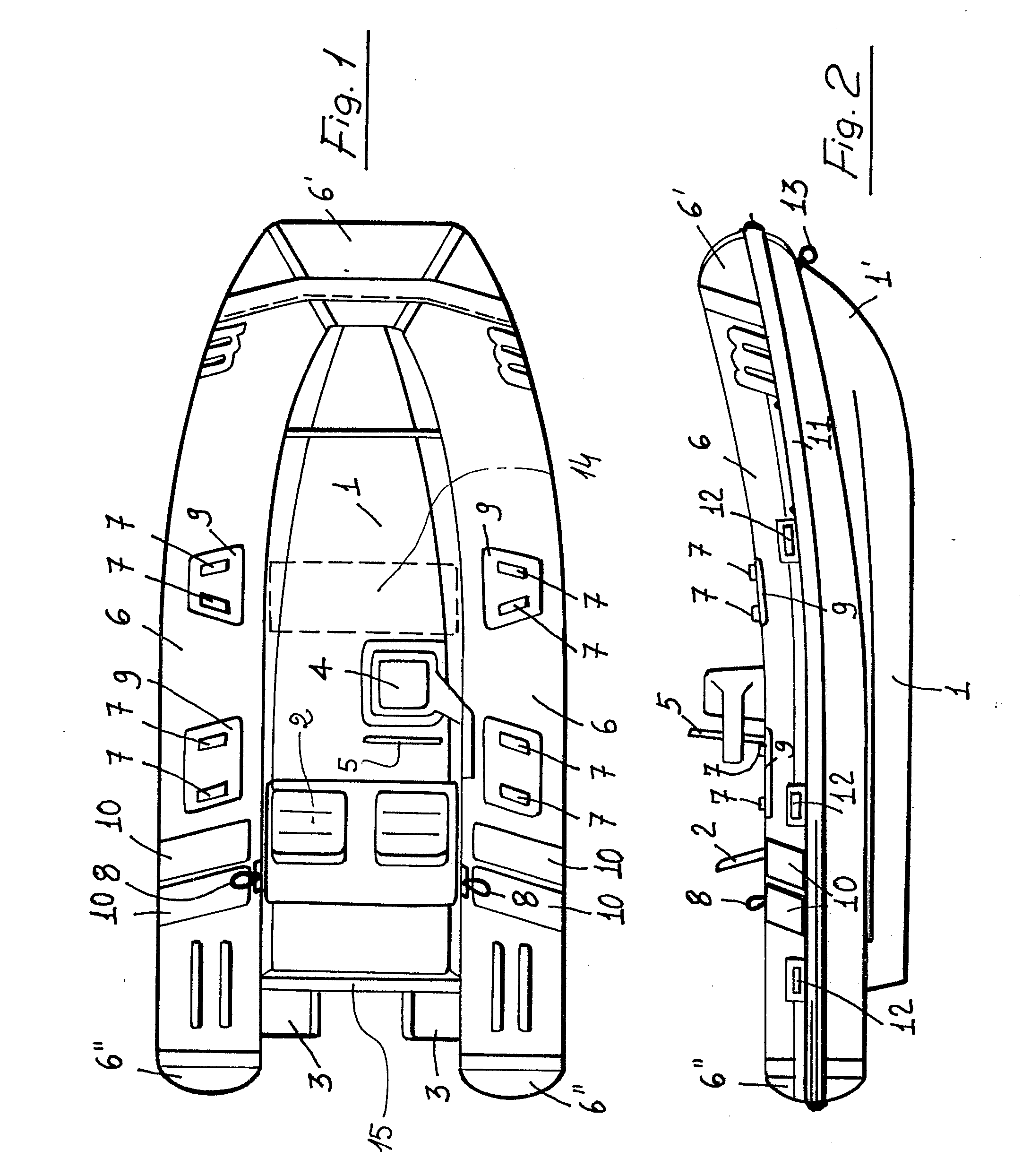 Patent EP0274359A1 - A semi-rigid inflatable boat with a V-keel ...