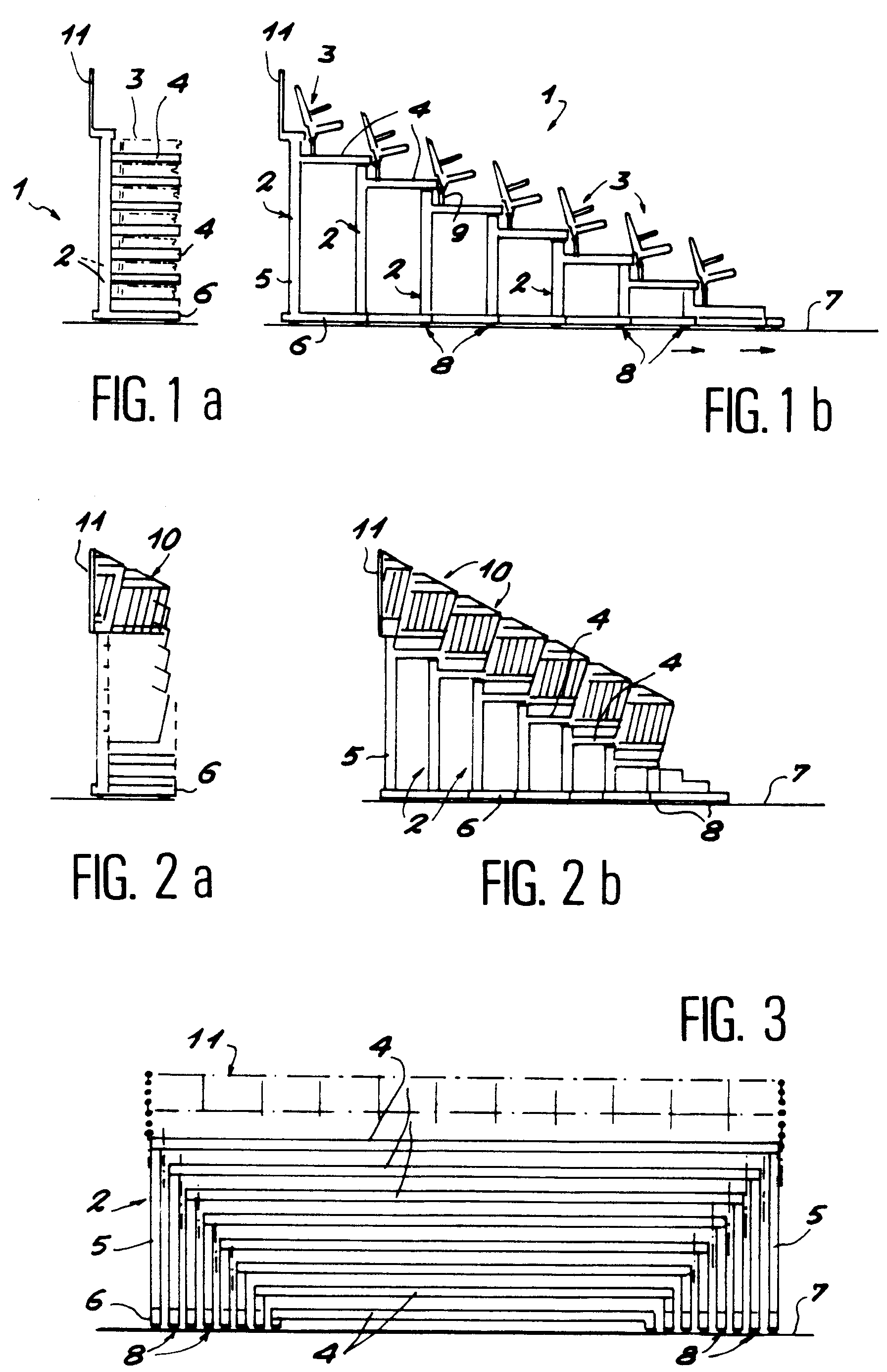 Patent EP0611857A1 - Perfectionnements aux tribunes à gradins, à ...