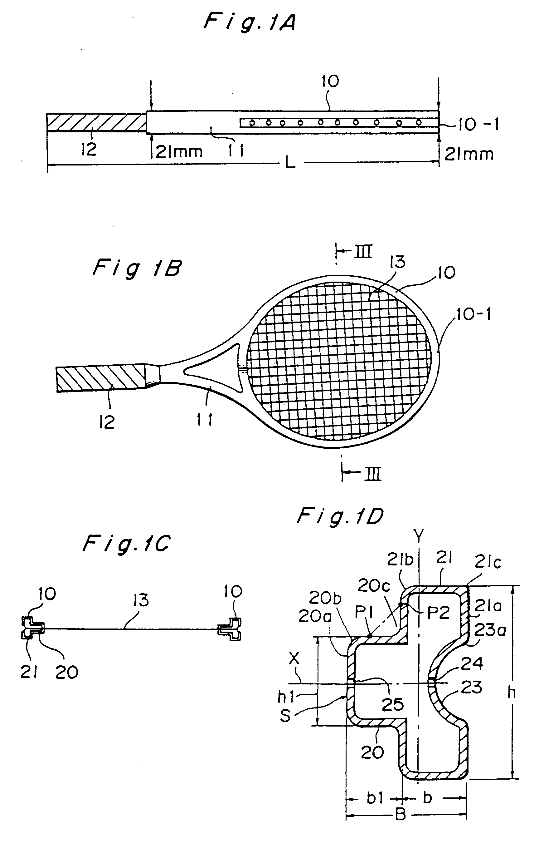 Patent EP0615772B1 - Tennis racket frame - Google Patents