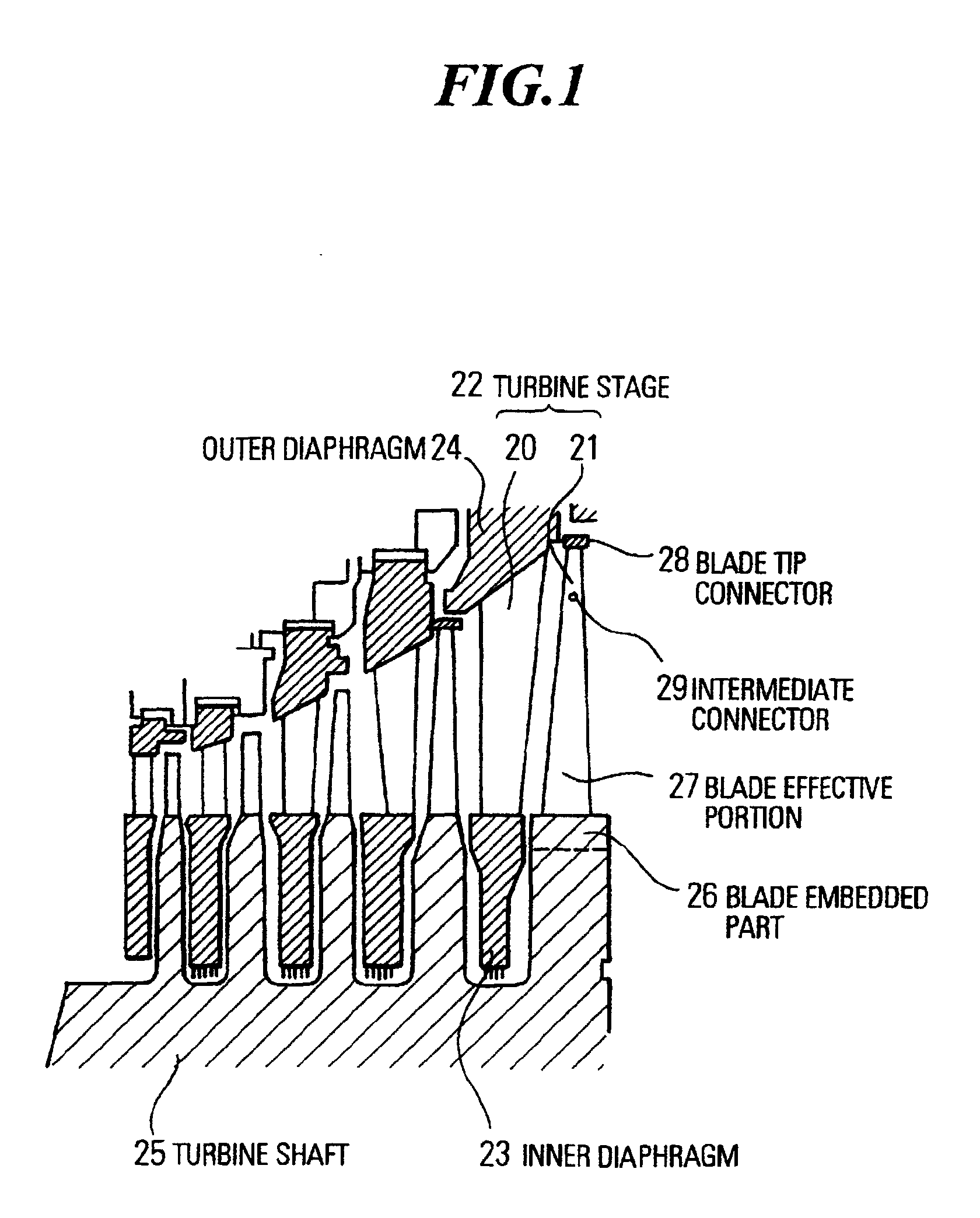 Patent EP0985801A2 - Blade configuration for steam turbine - Google Patents