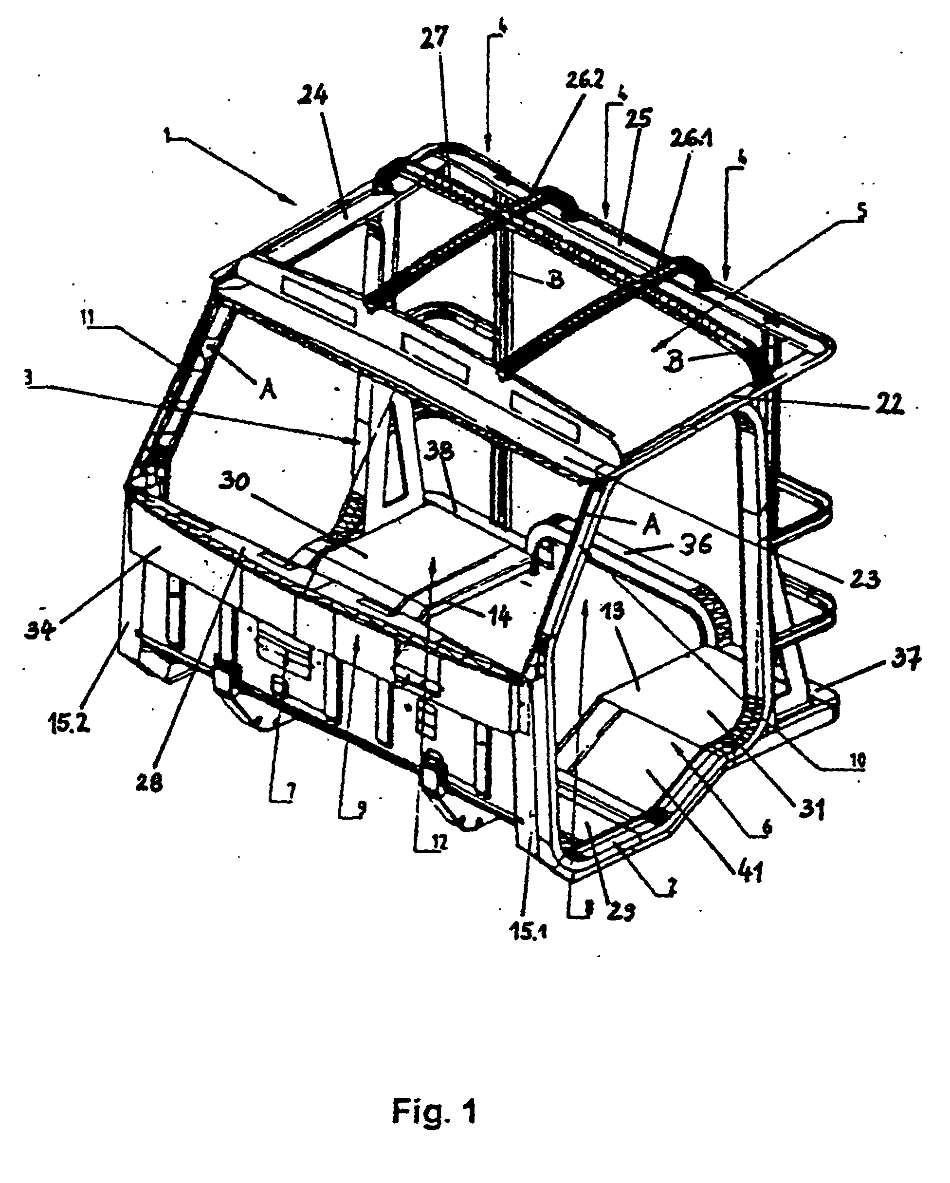 Patent EP1022212B1 - Improved structure for a cabin of the cab-over ...
