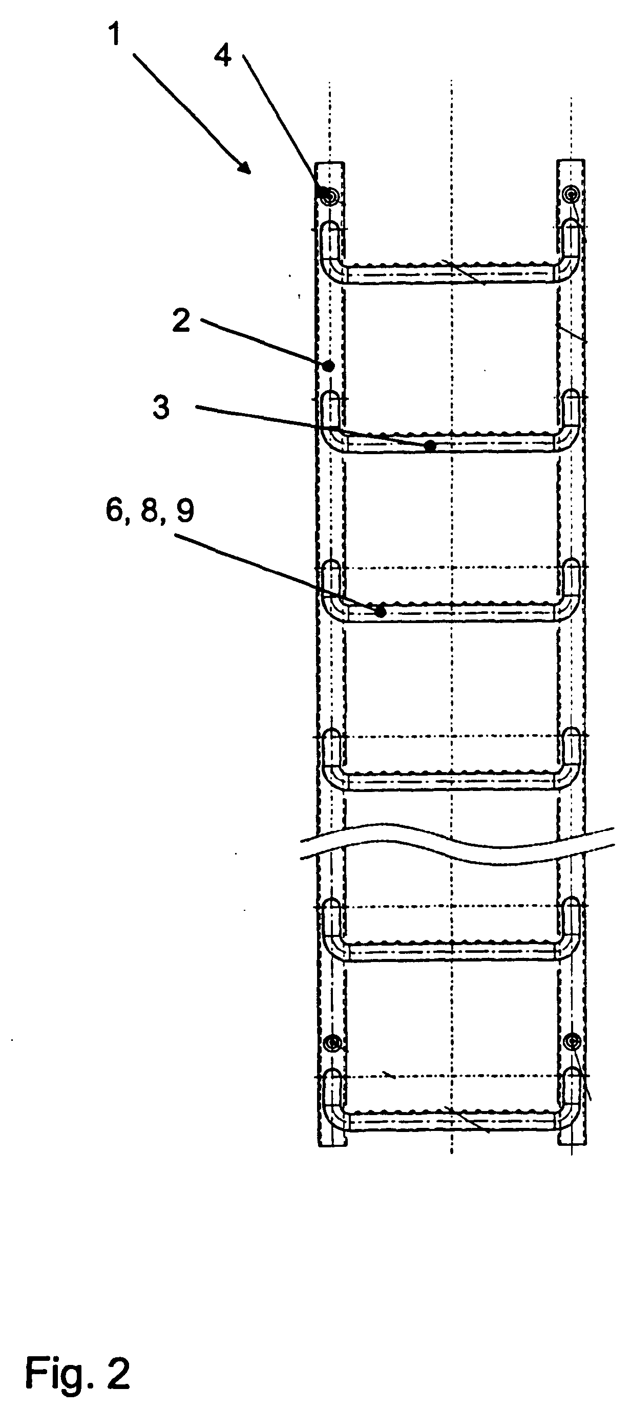 Patent EP1253281A1 - Ladder for manhole - Google Patents