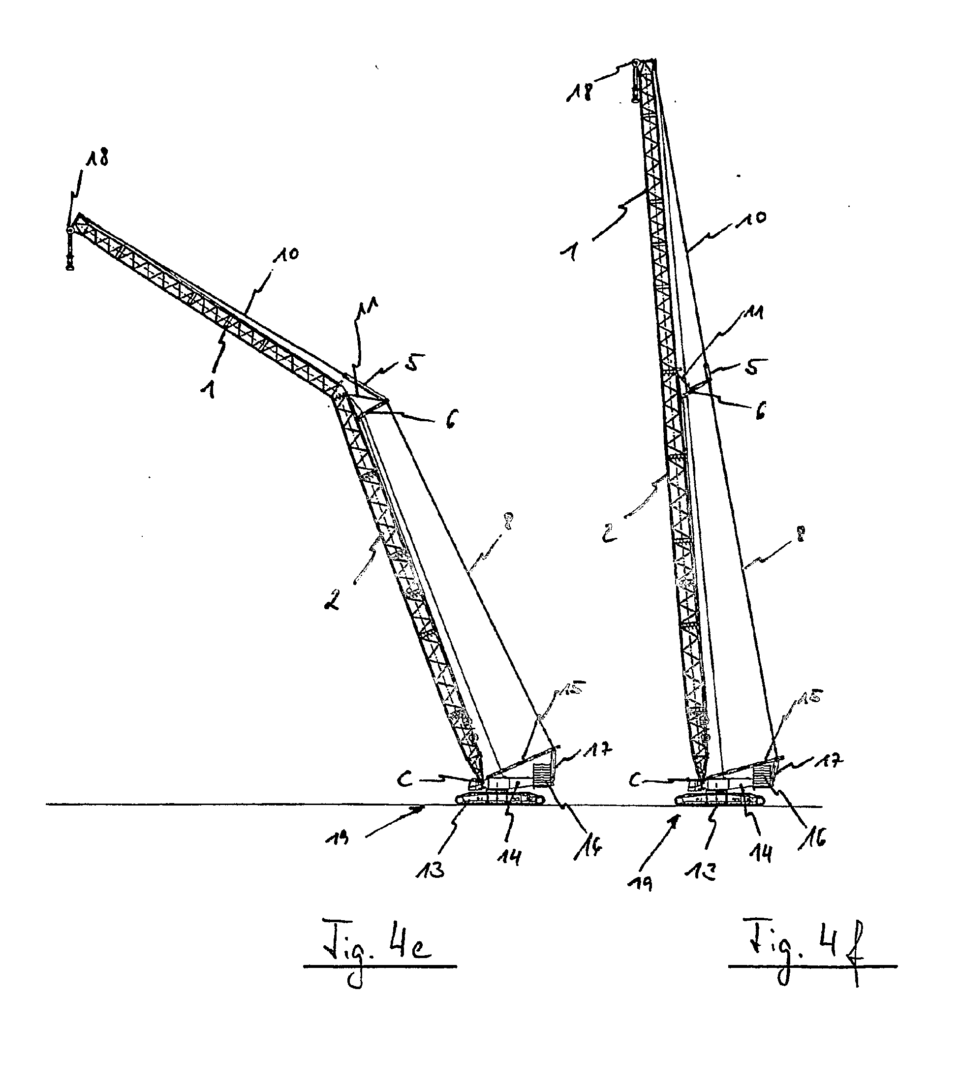 Patent EP1608581B1 - Two-piece main boom for a lattice-boom crane and ...