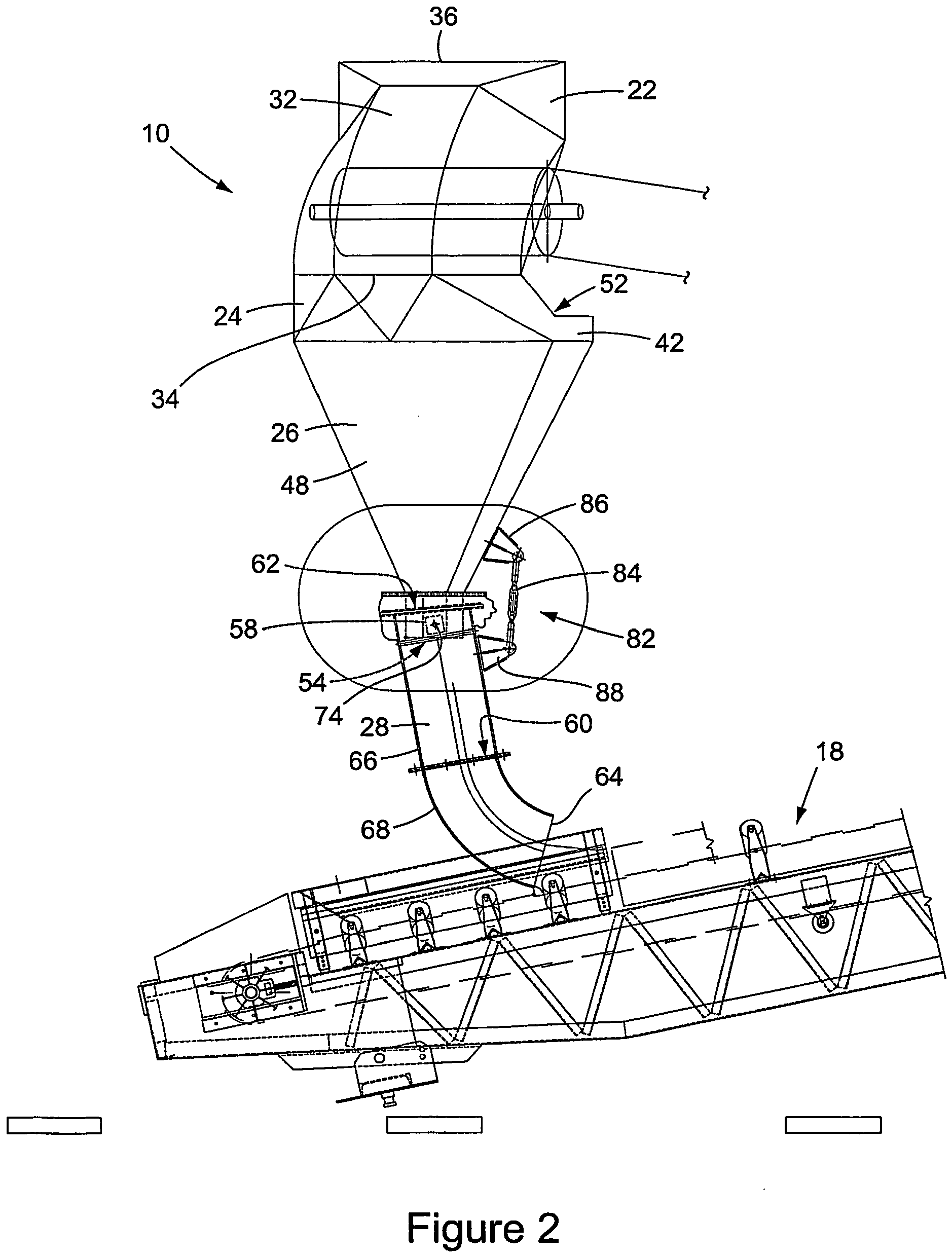Patent EP1836112B1 - Bulk material precision transfer chute apparatus ...