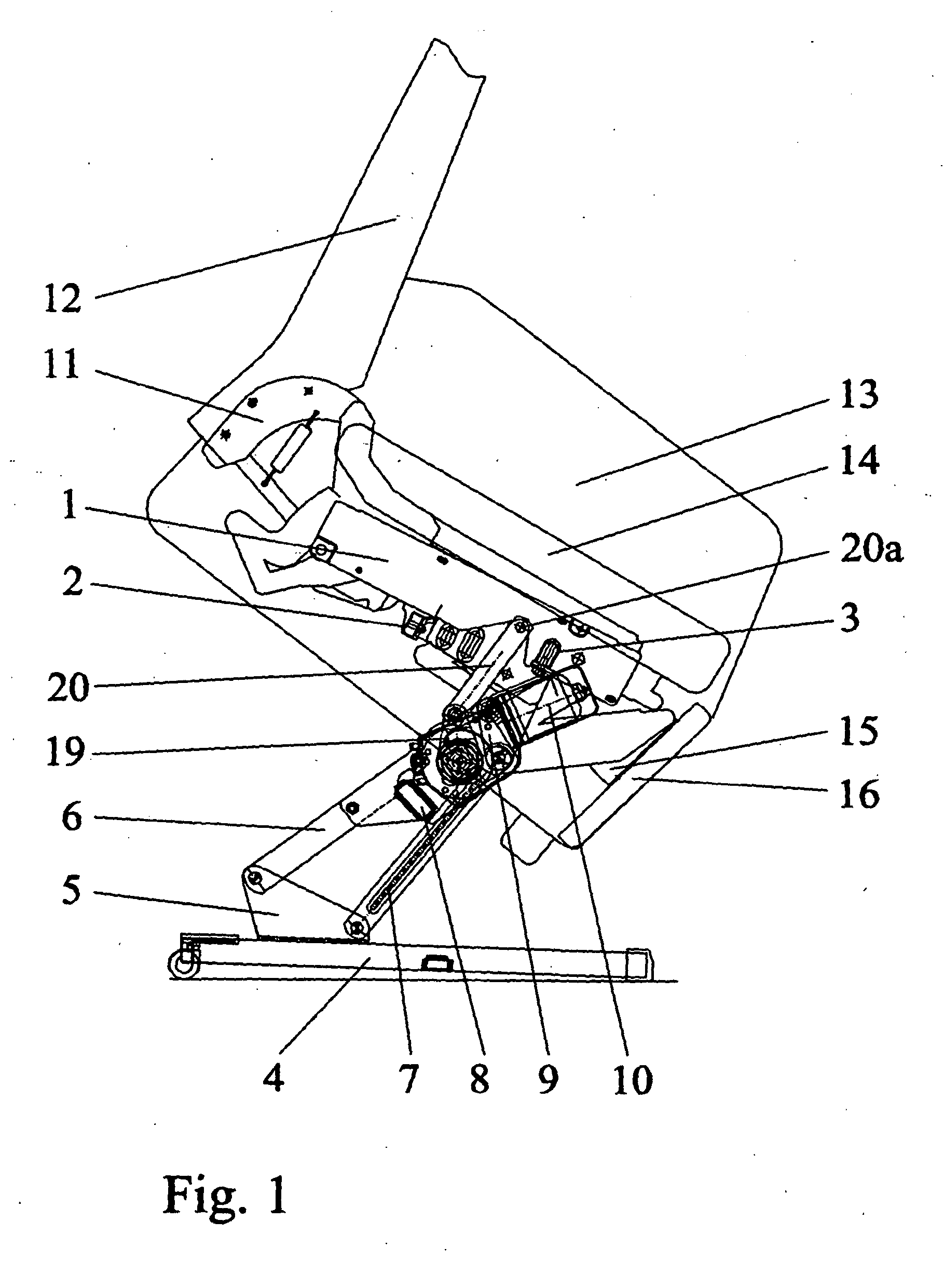 Patent EP1891921B1 - Seating furniture with lifting mechanism to assist ...