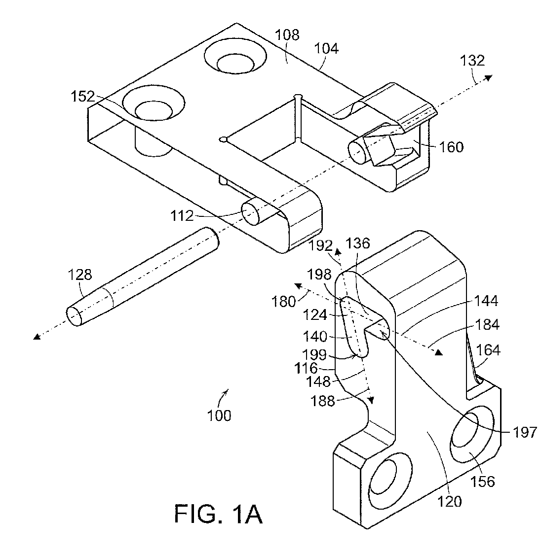 EP2397629A2 - Integrated locking hinge - Google Patents