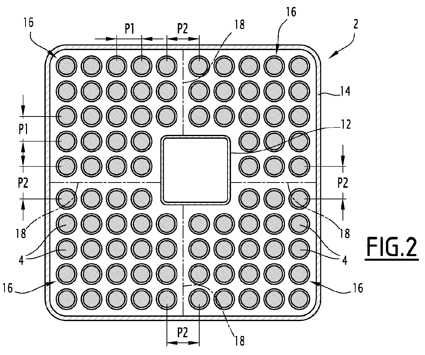 EP2525364A1 - Nuclear fuel assembly having varying spacing between fuel ...