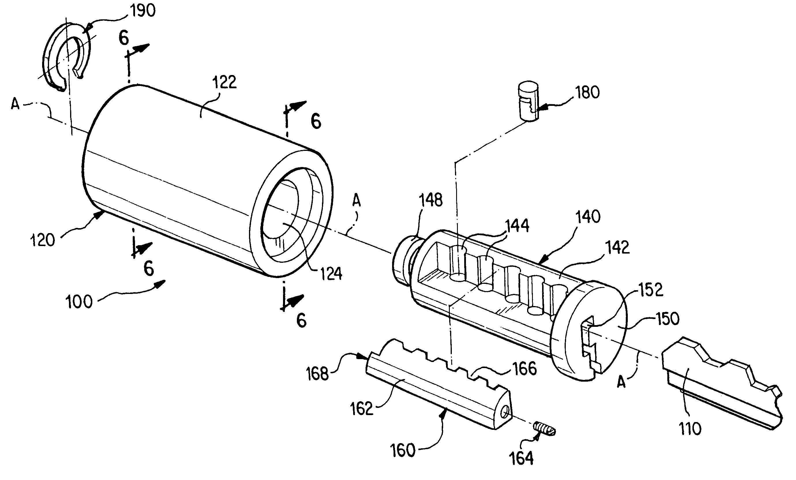 Lock Cylinder Exploded View
