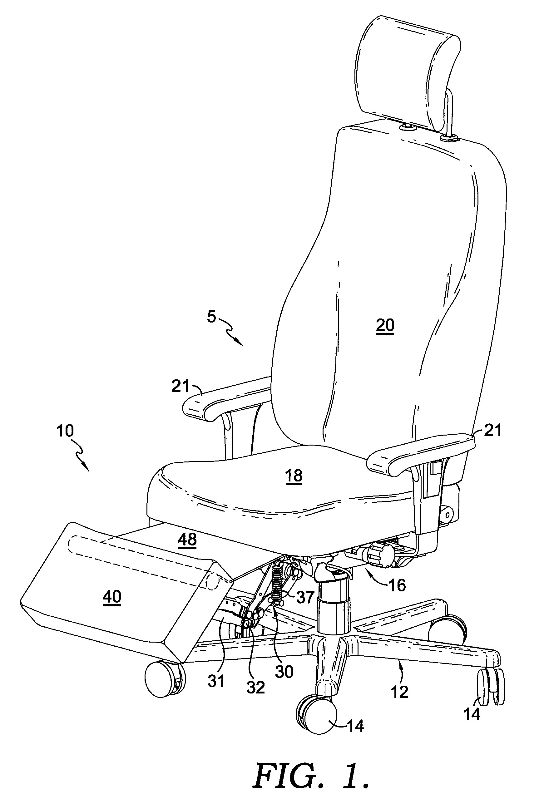 Patent US8070219 - Chair leg rest assembly - Google Patents