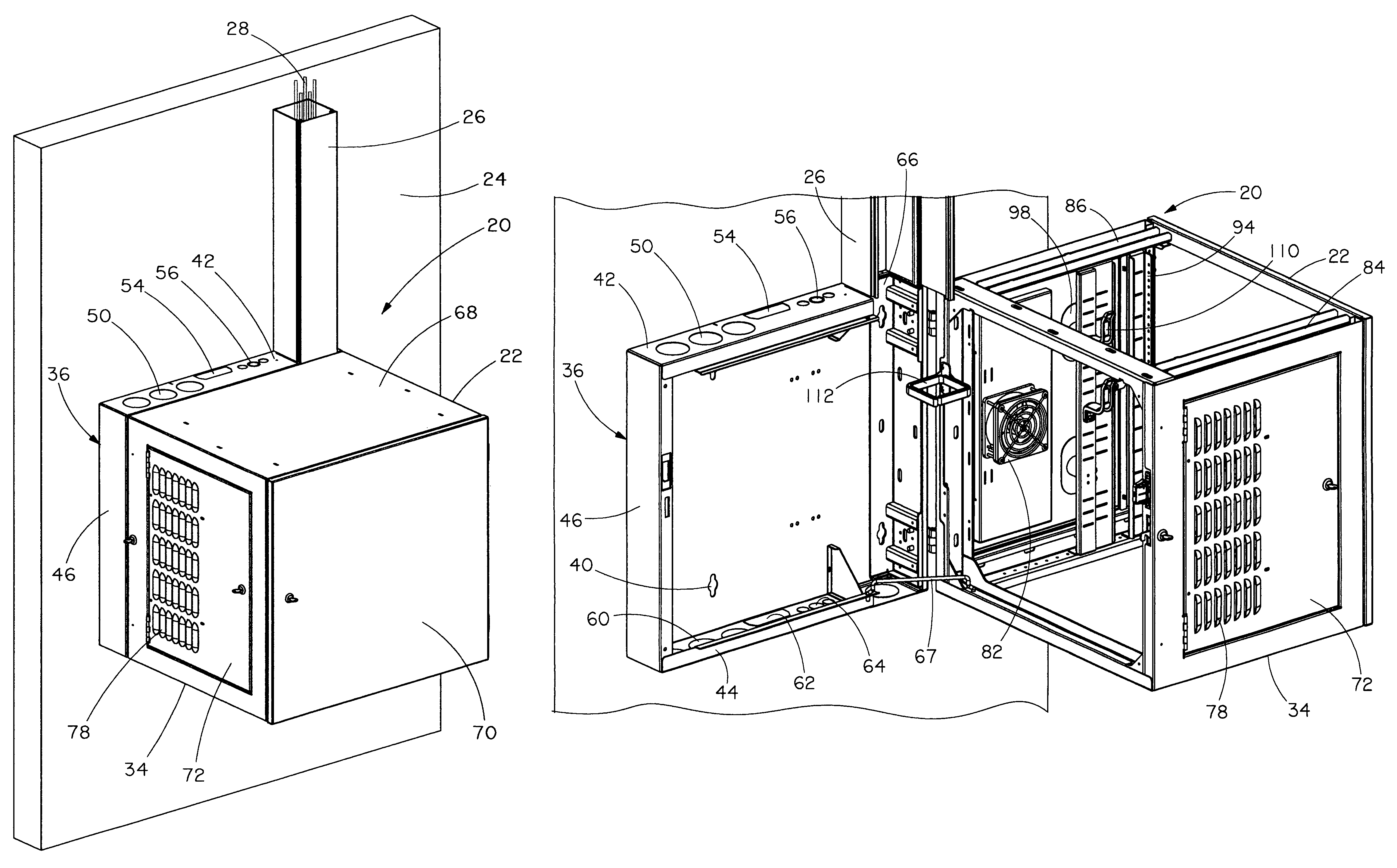 Patent US8091969 - Wall mount cabinet system - Google Patents