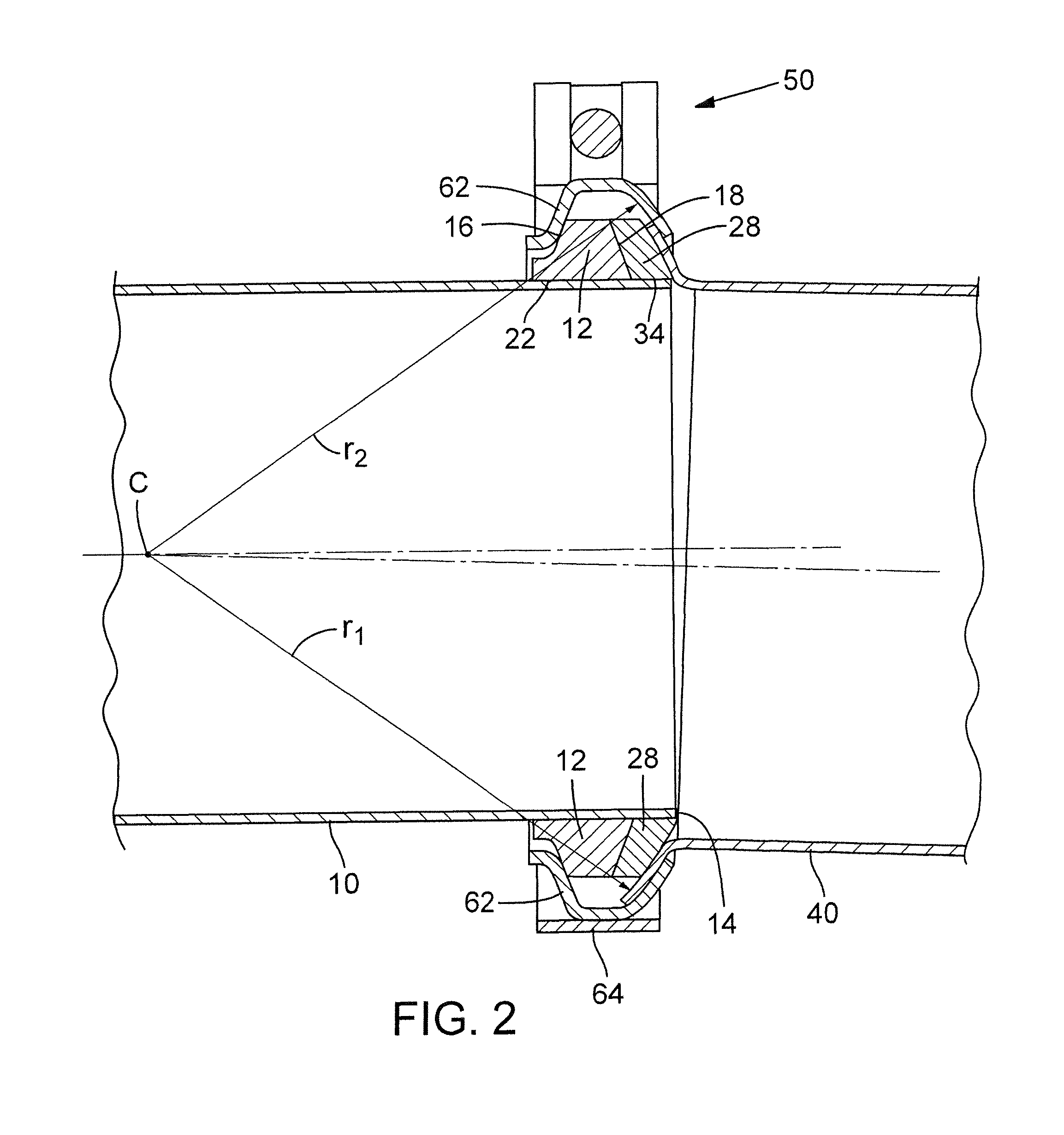 Patent US8328243 - Marmon flange to spherical adapter - Google Patents