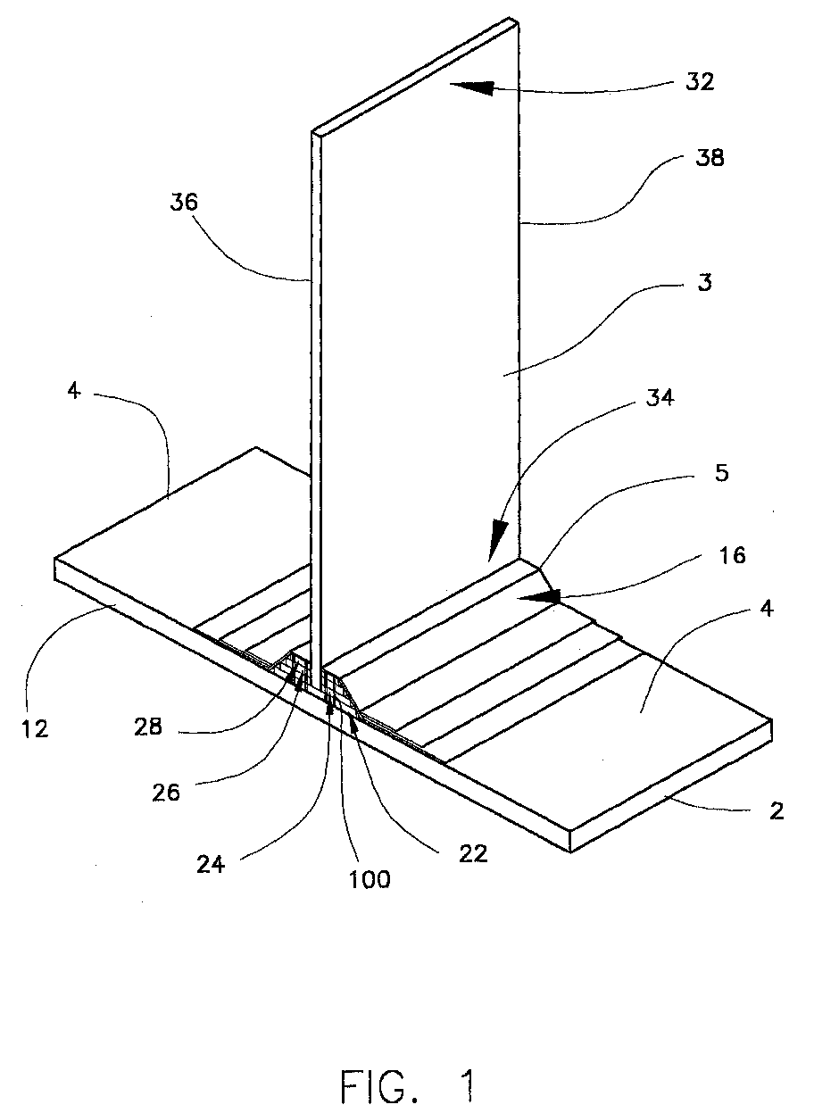 EP1365081A2 - Structural element with rib-receiving member - Google Patents