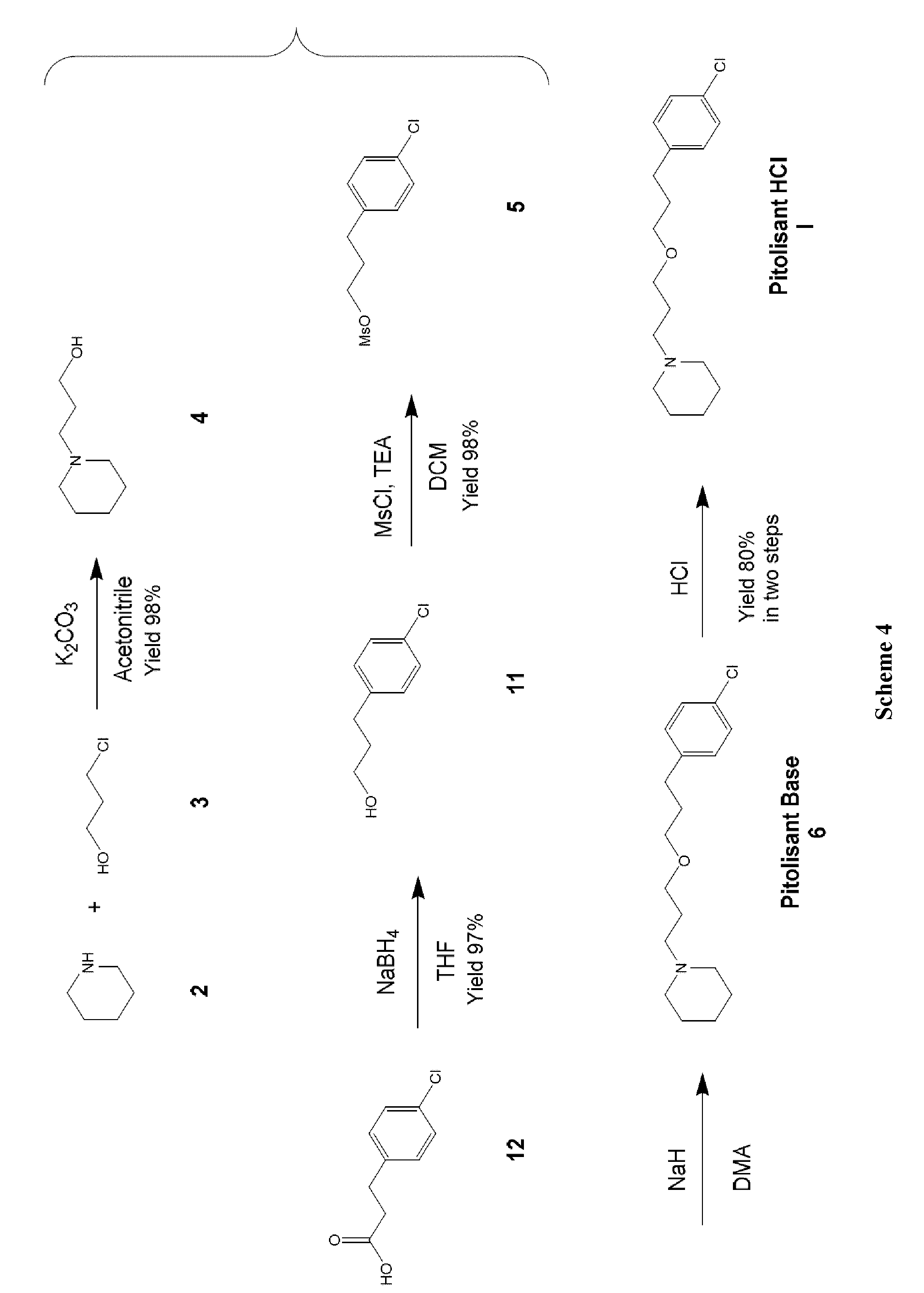 WO2021023634A1 - PROCESS FOR THE SYNTHESIS OF PITOLISANT HCl - Google ...