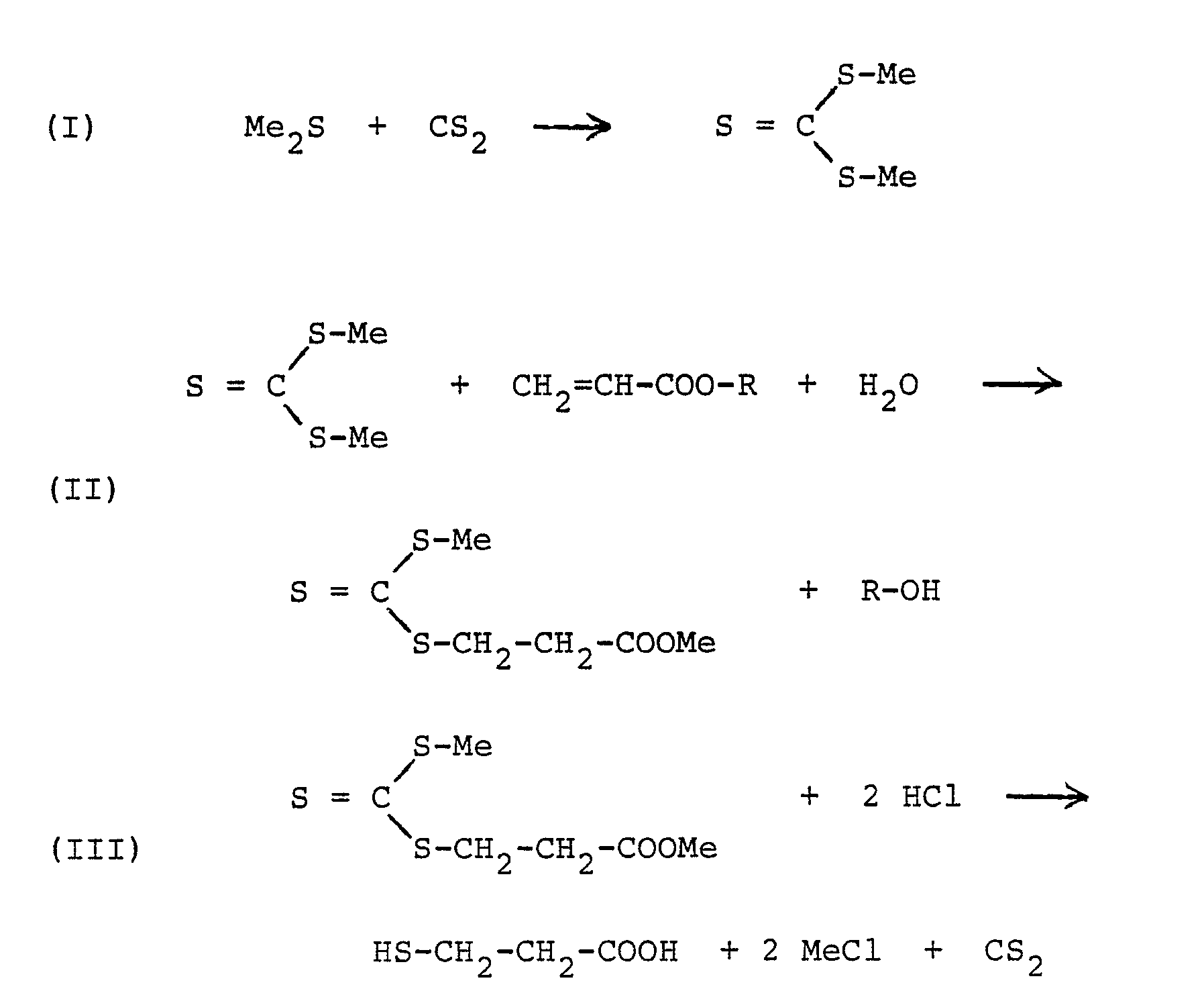 EP0261274A1 - Process for the preparation of mercaptopropionacid ...
