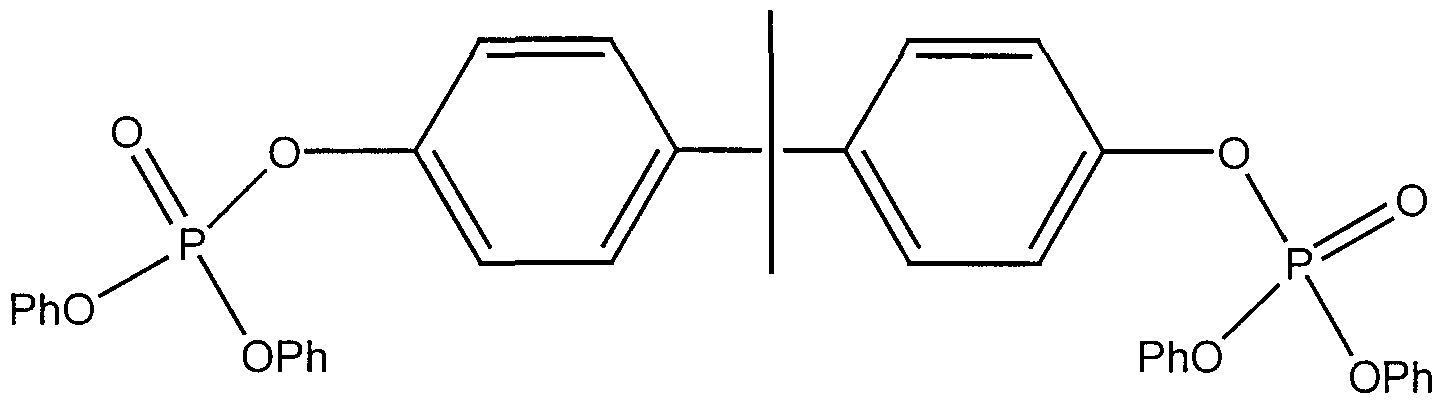 WO2000077012A1 - Bisphenol-a bis(diphenyl phosphate)-based flame ...