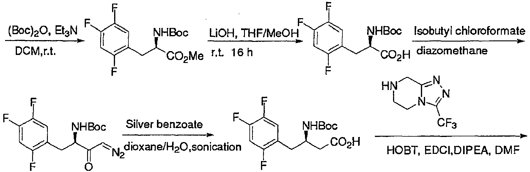 EP2647624A1 - Intermediates of sitagliptin and preparation process ...