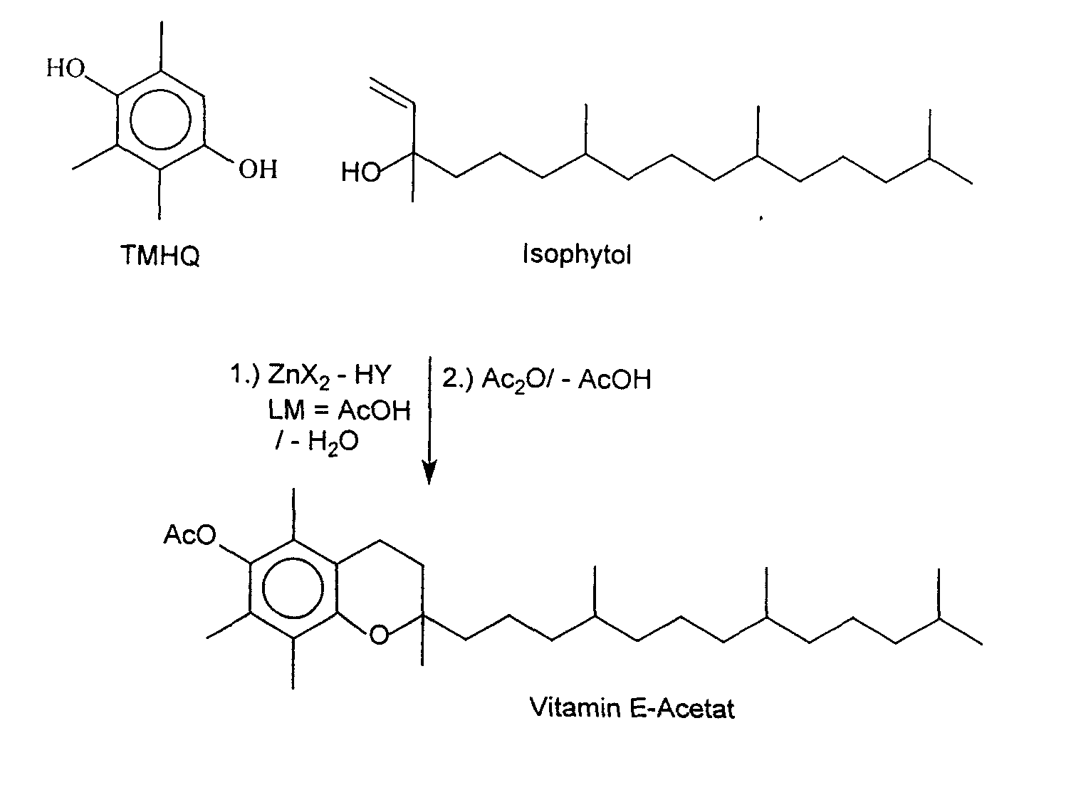 EP1132384A2 - Process for the production of alpha-tocopherol acetate by ...