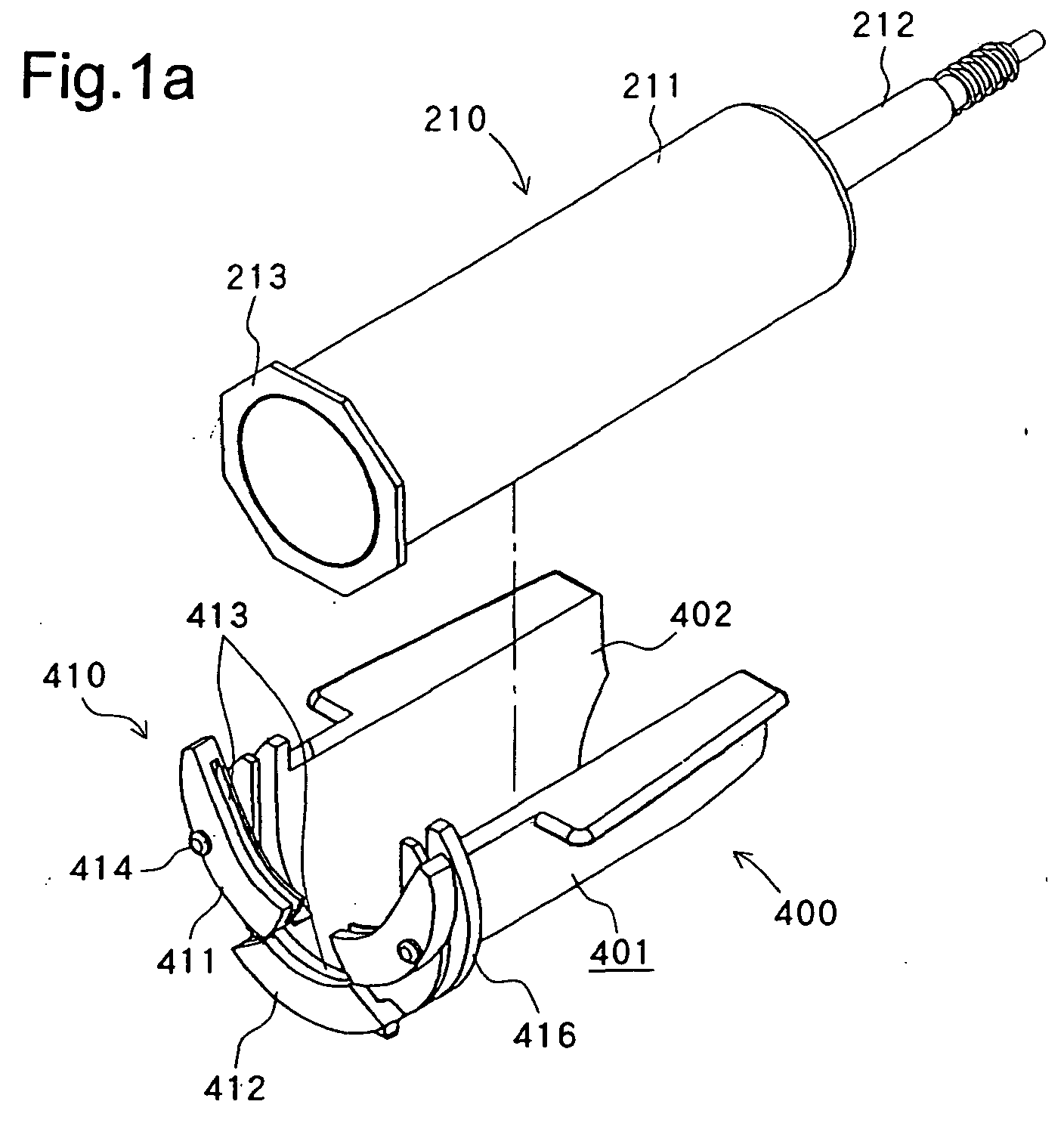 EP1486219A1 - Liquid injection system with cylinder adapter holding ...