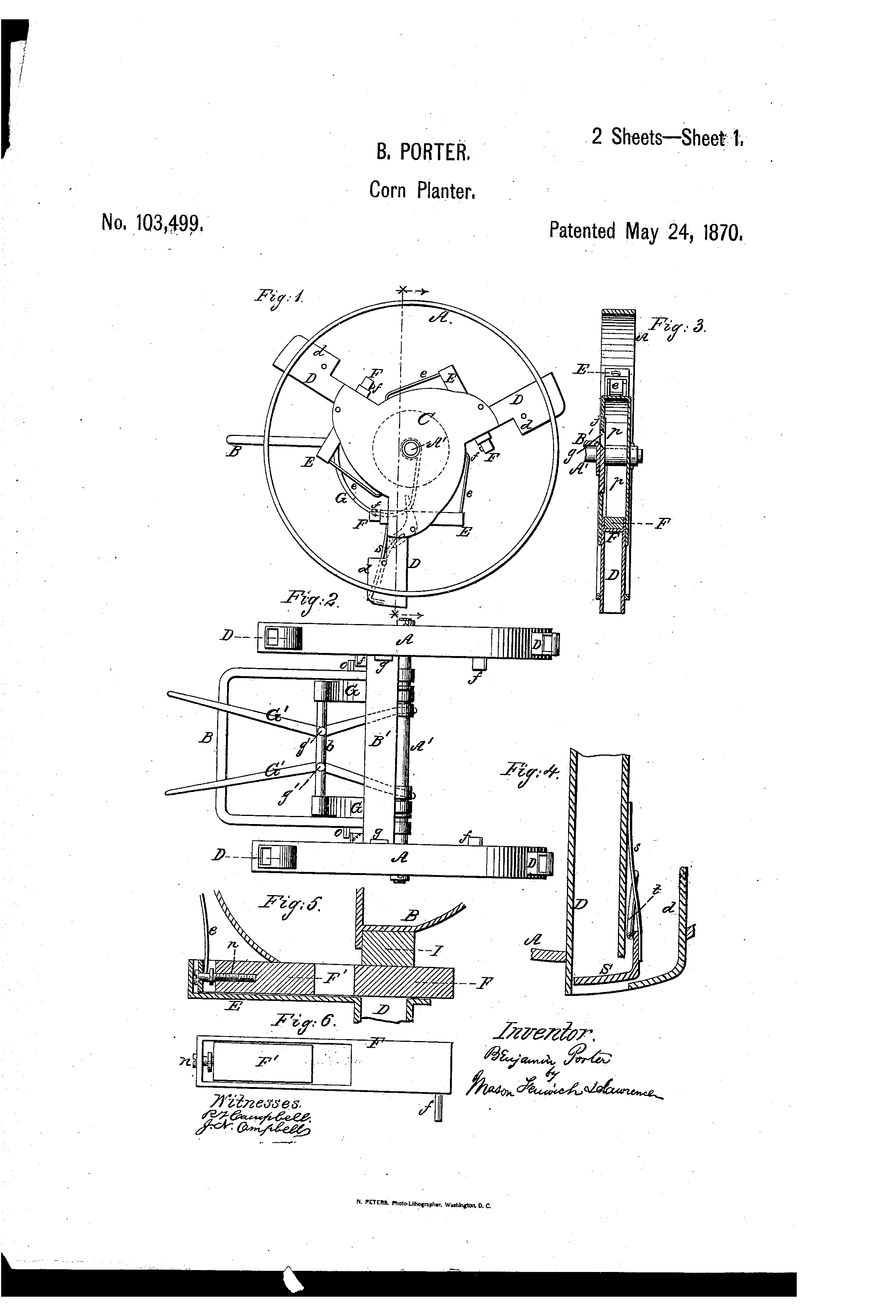 Patent US103499 - Improvement in corn-planters - Google Patents