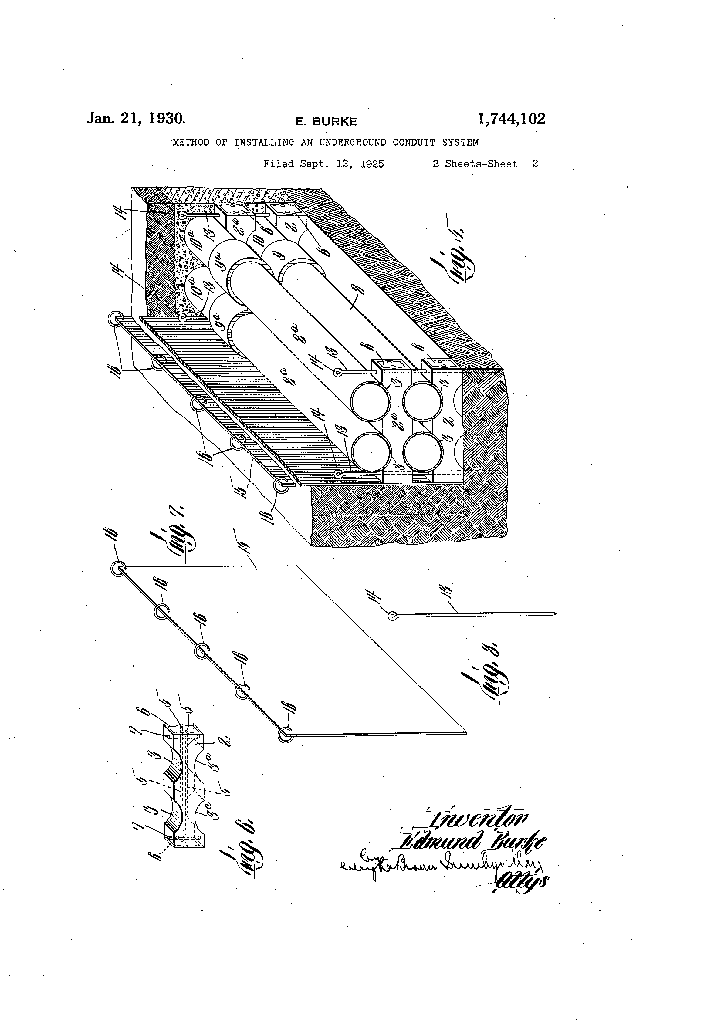 Conduit Underground Patents Installing Method Sketch Coloring Page