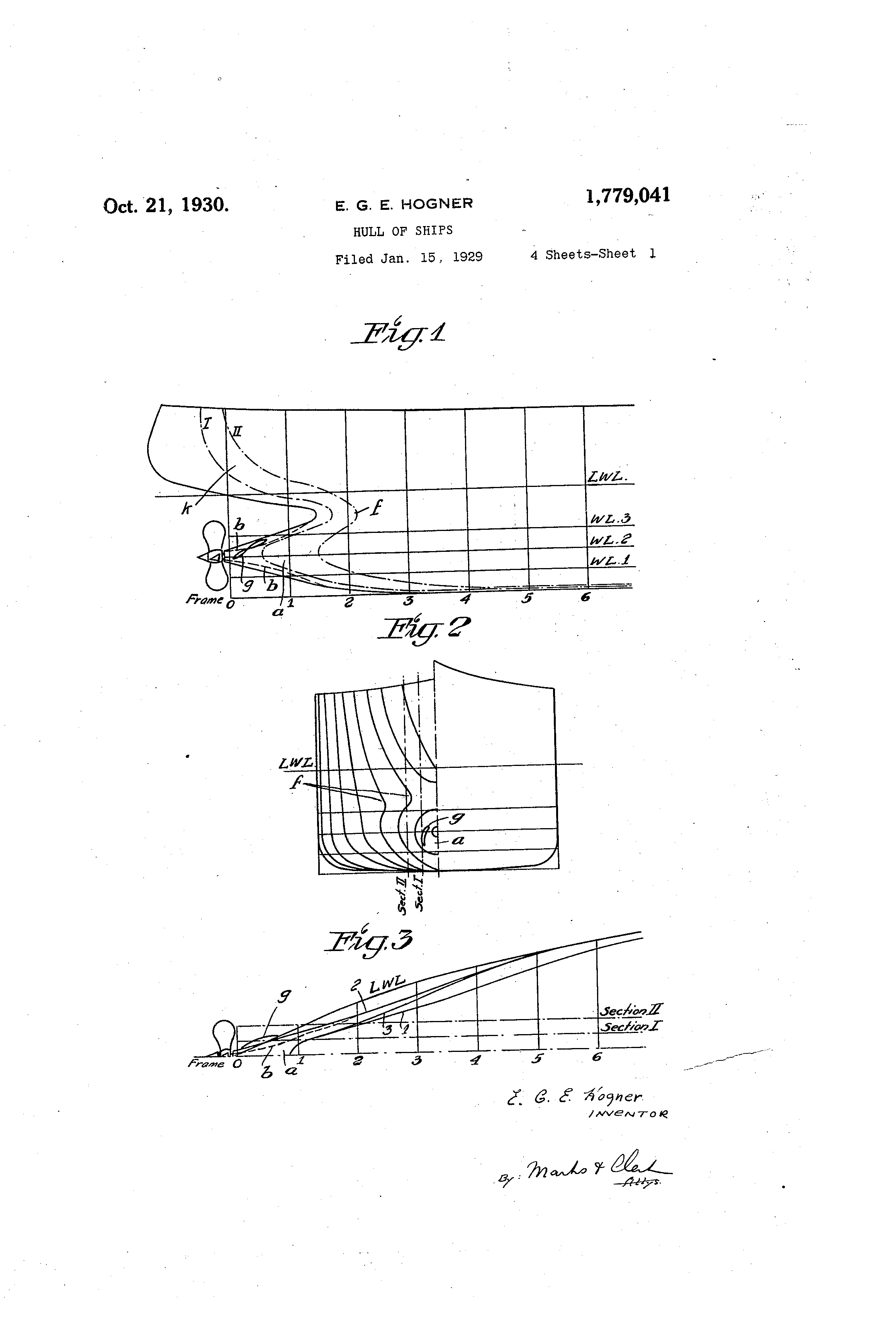 Patent US1779041 - Hull of ships - Google Patents