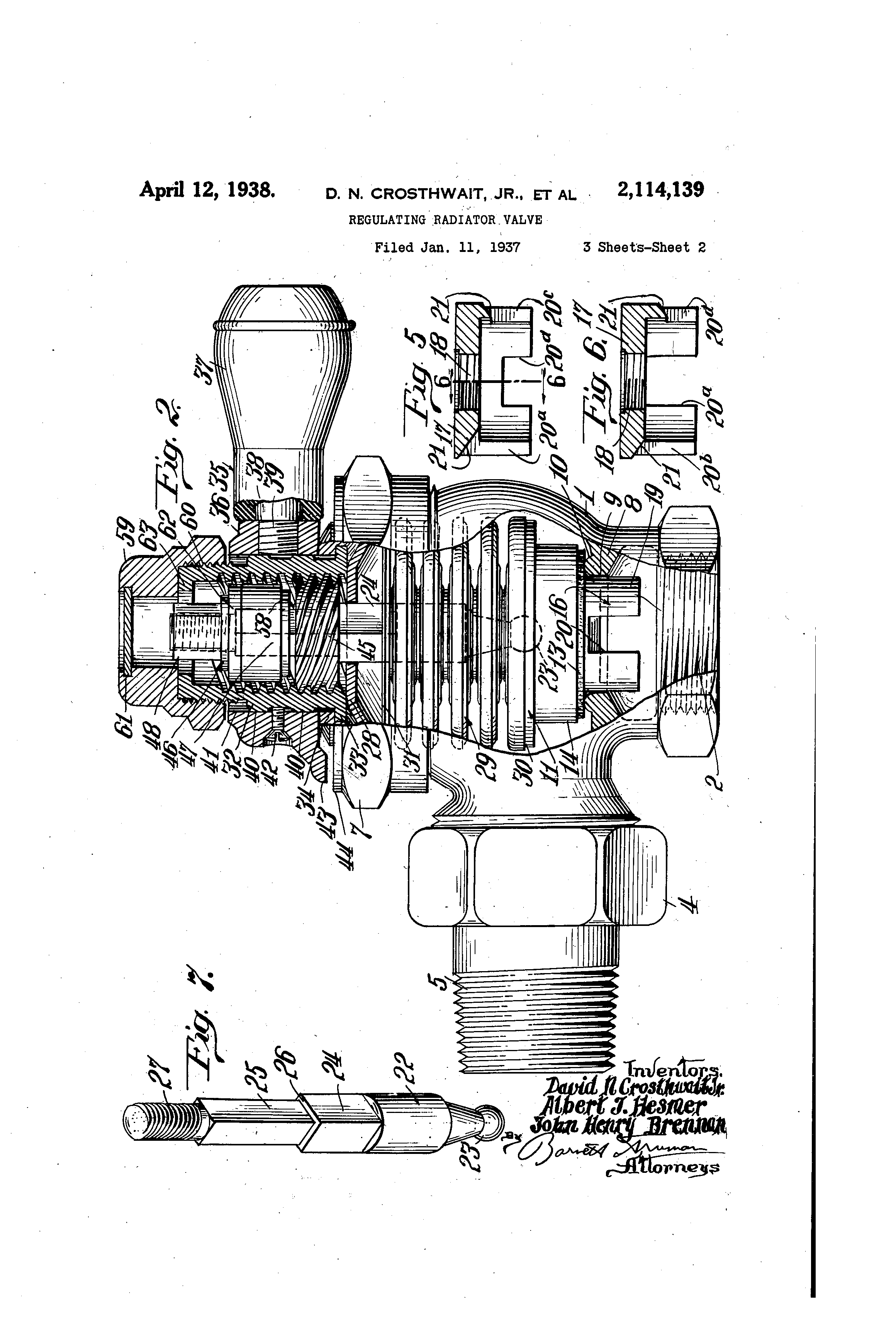 Crosthwait David Valve Patent Patents Jr Henry Regulating Patented ...