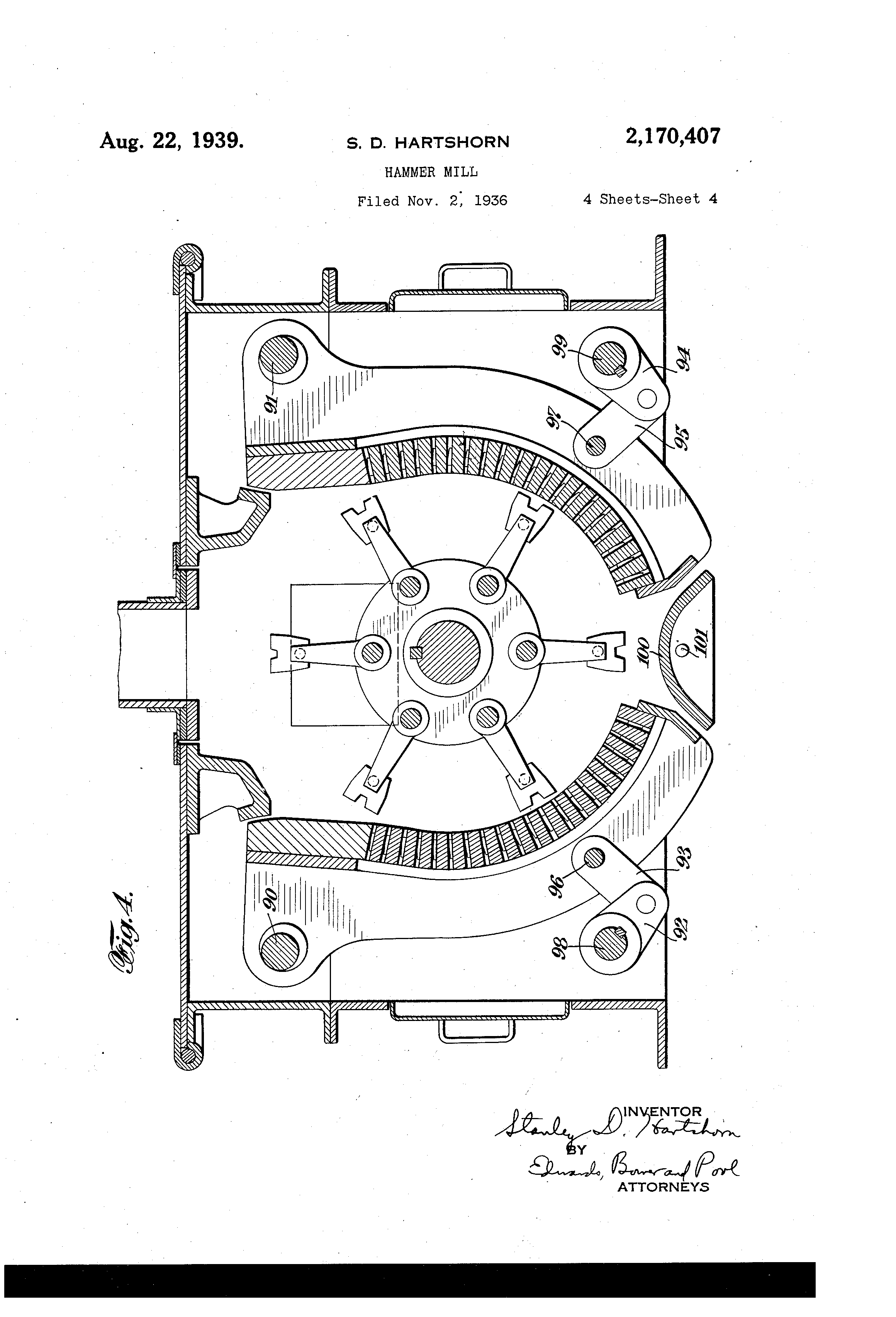 Patent Patents Mill Hammer Drawing Sketch Coloring Page