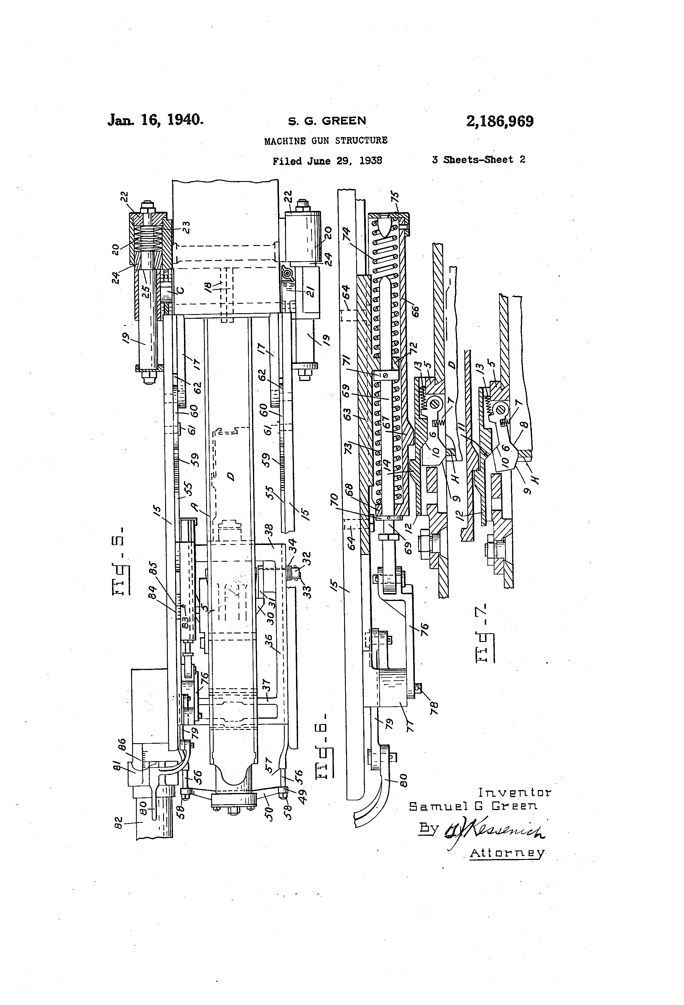 Patent US2186969 - Machine gun structure - Google Patents