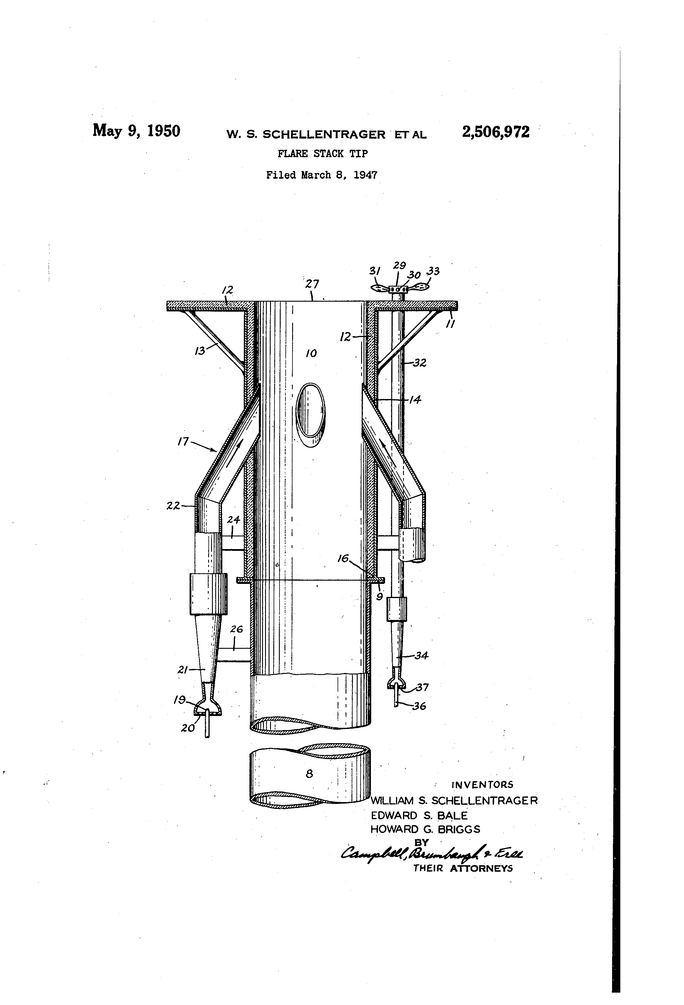 Flare Stack Patents Drawing Sketch Coloring Page