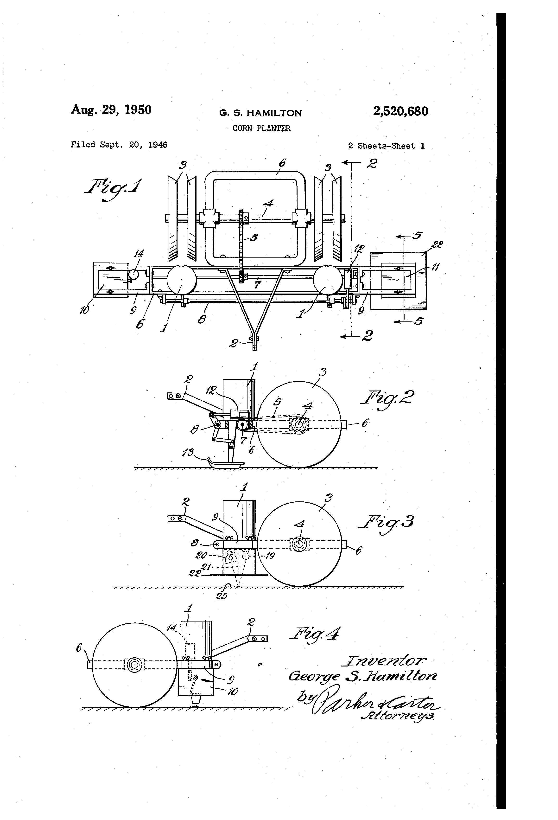 Patent US2520680 - Corn planter - Google Patents