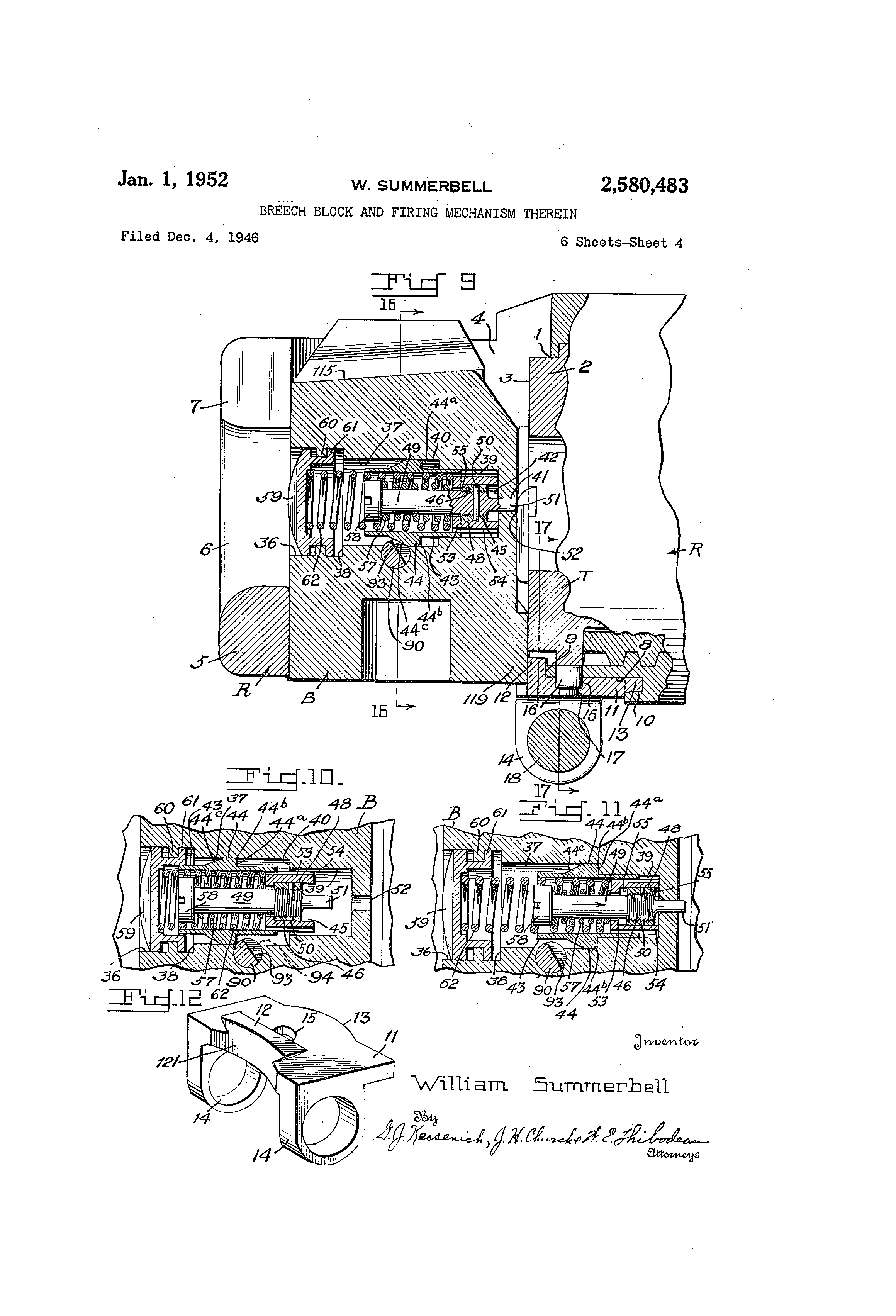 Patent US2580483 - Breech block and firing mechanism therein - Google ...