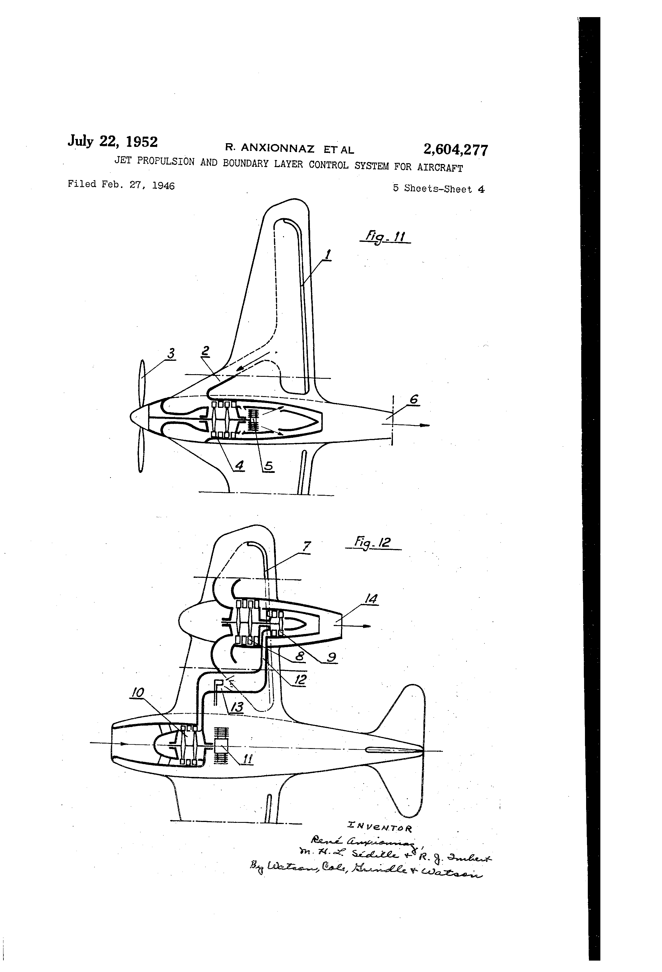 Patent US2604277 - Jet propulsion and boundary layer control system for ...