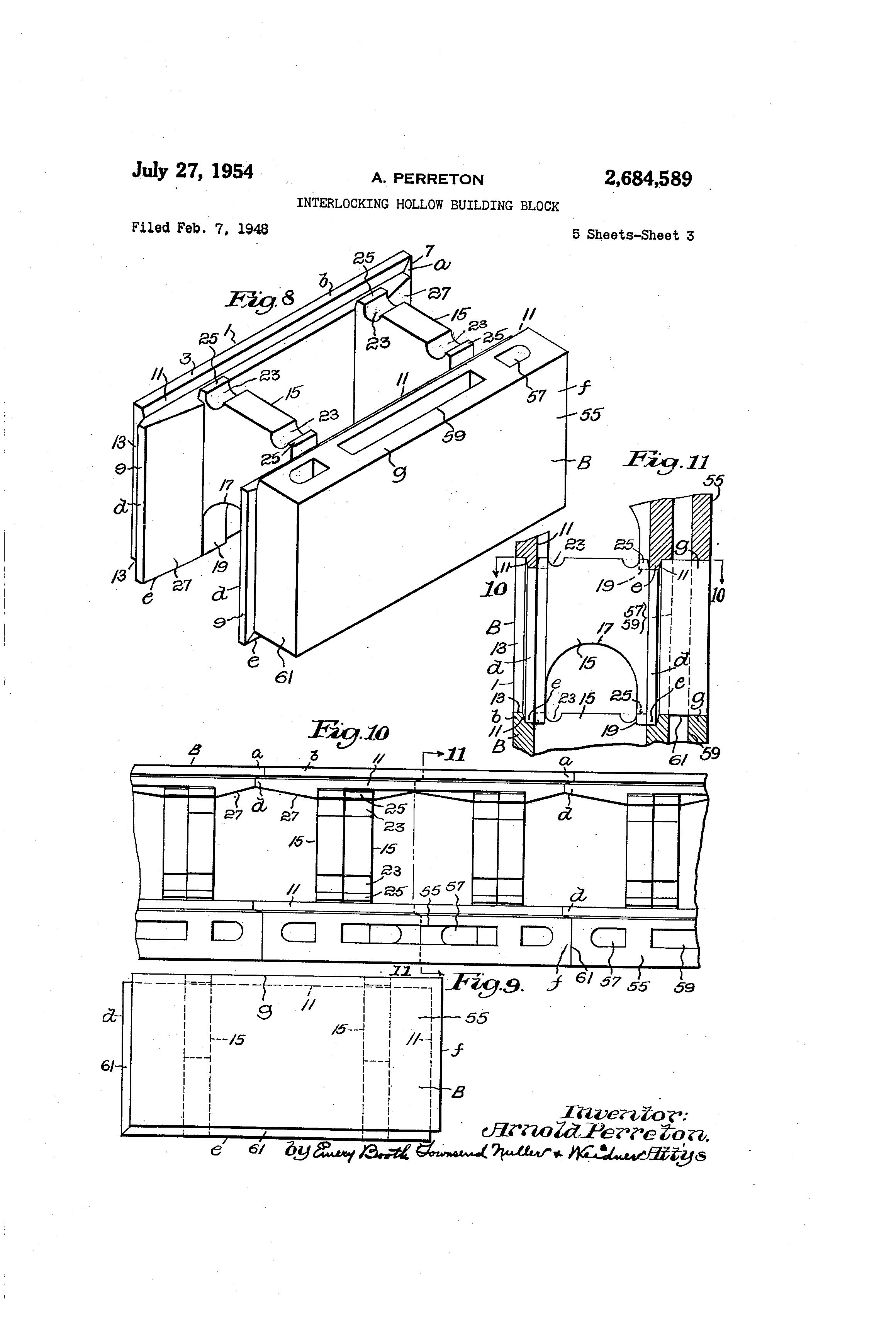 Block Hollow Patents Patent Drawing Building Sketch Coloring Page