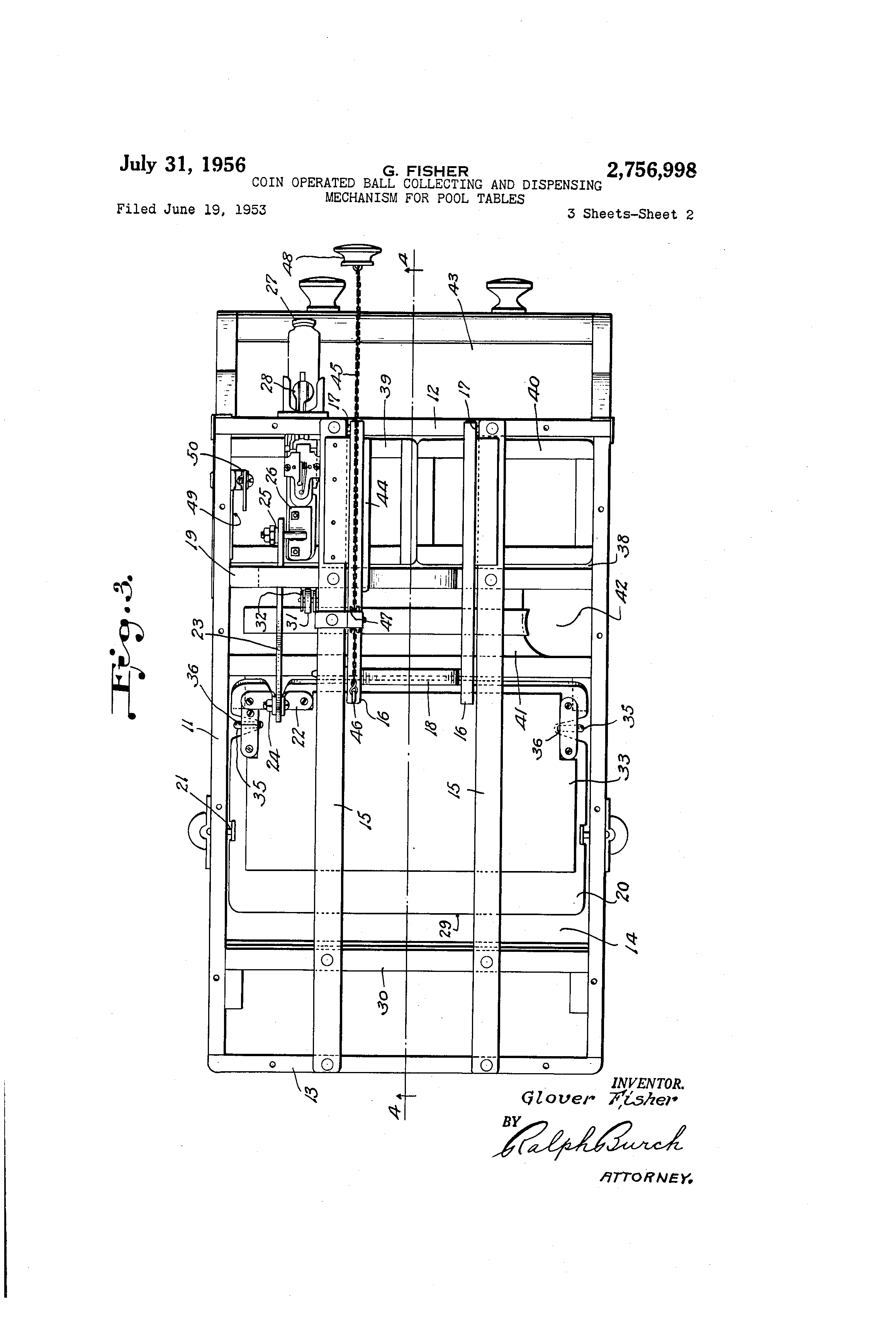 Patent US2756998 - Coin operated ball collecting and dispensing ...
