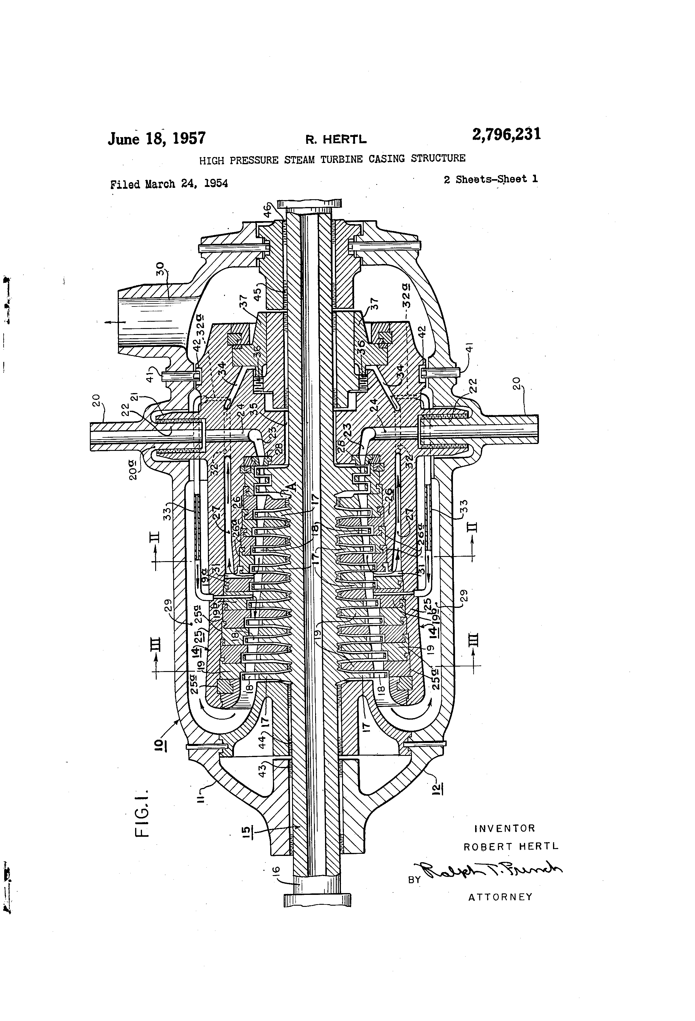 Turbine Steam Pressure High Patents Casing Drawing Sketch Coloring Page