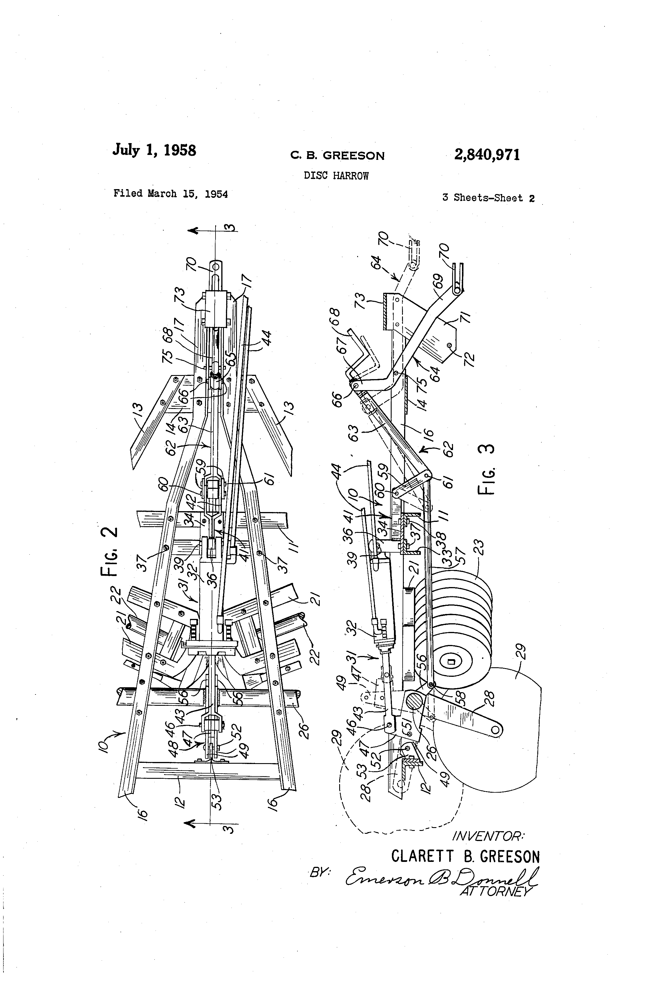 Disc Harrow Patents Drawing Sketch Coloring Page